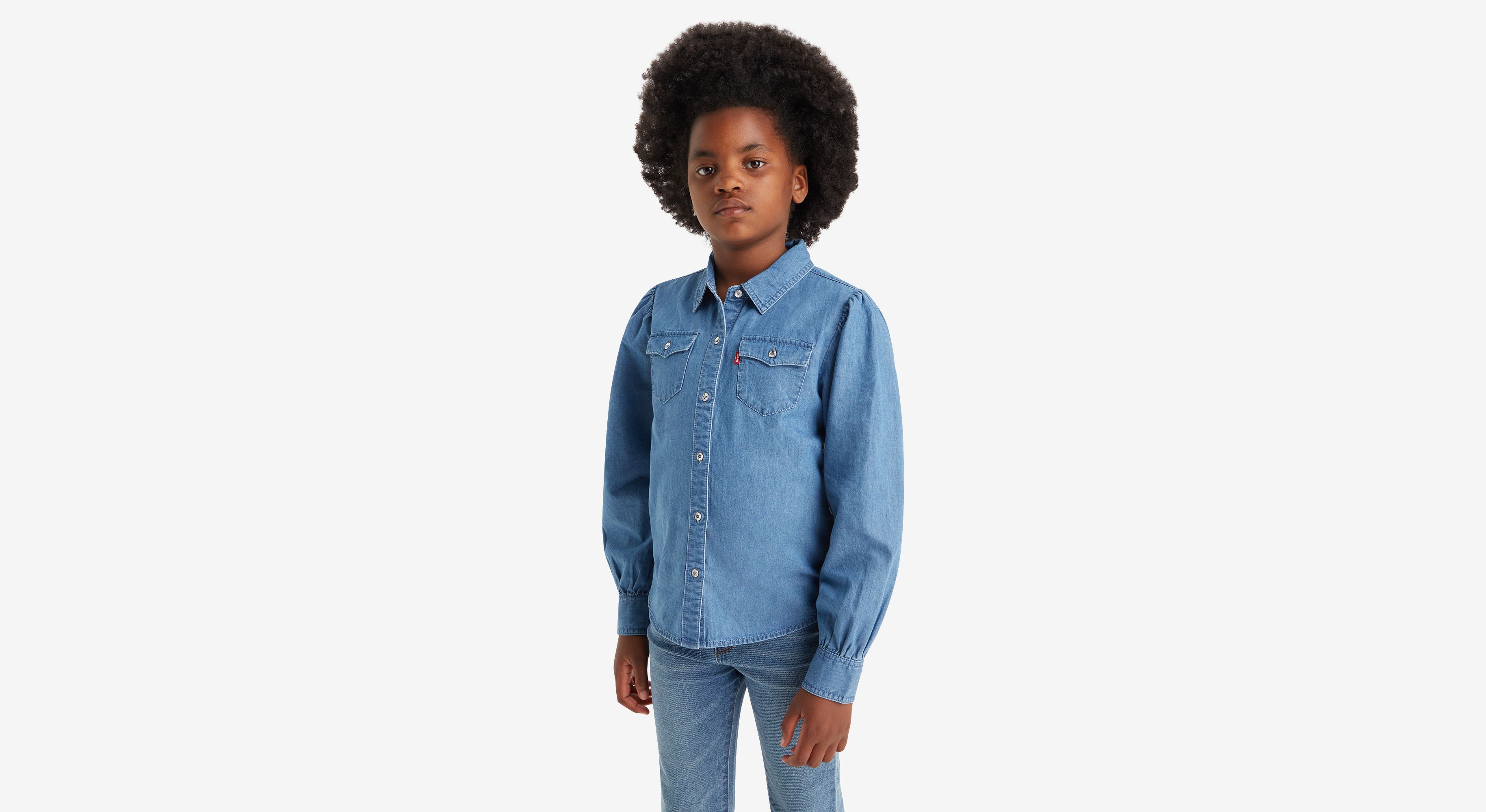 Chemise Western Denim Manche Longue Ado - Bleu | Levi's® FR