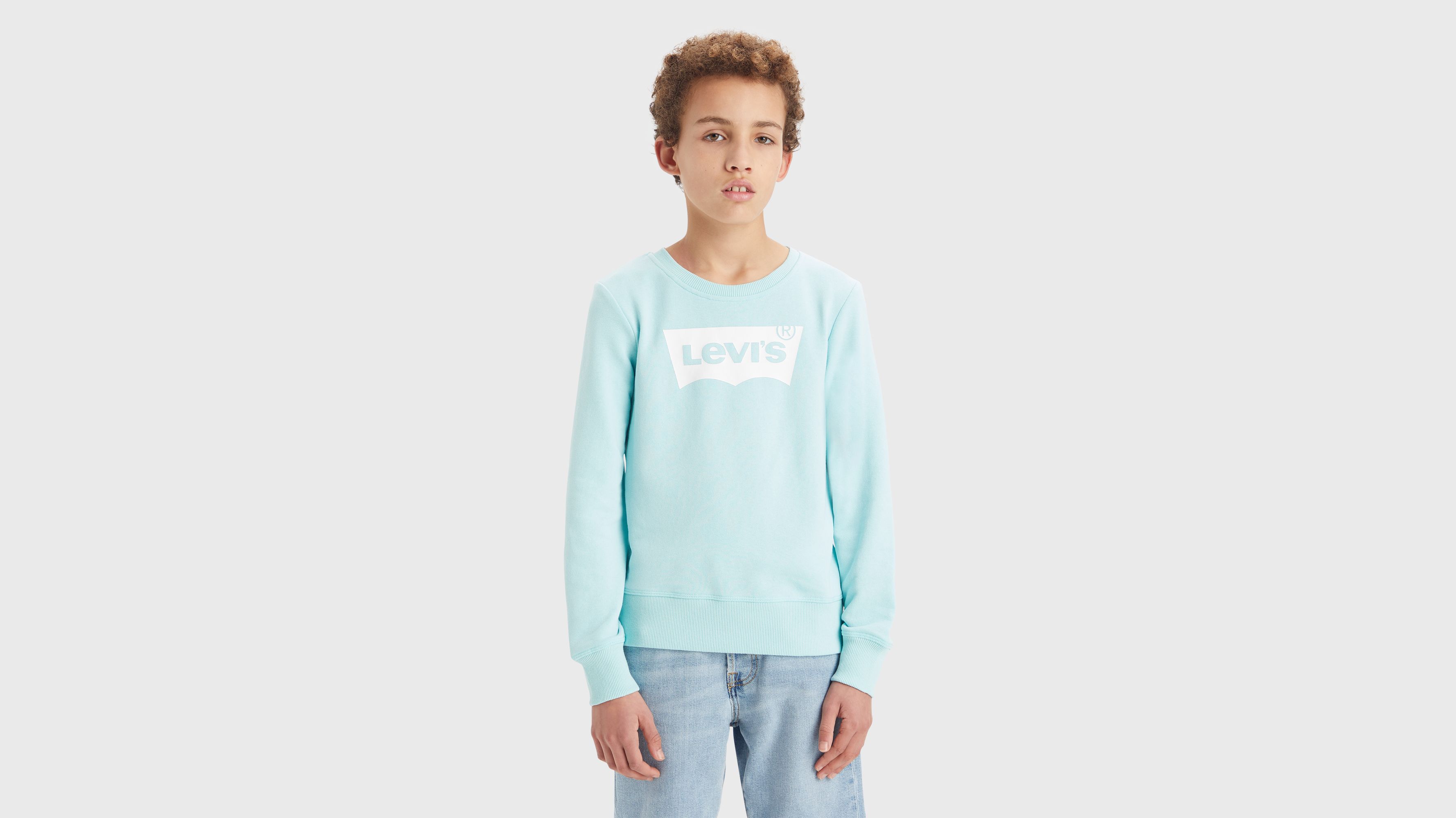 Teenager French Terry Batwing Pullover - Green | Levi's® IE