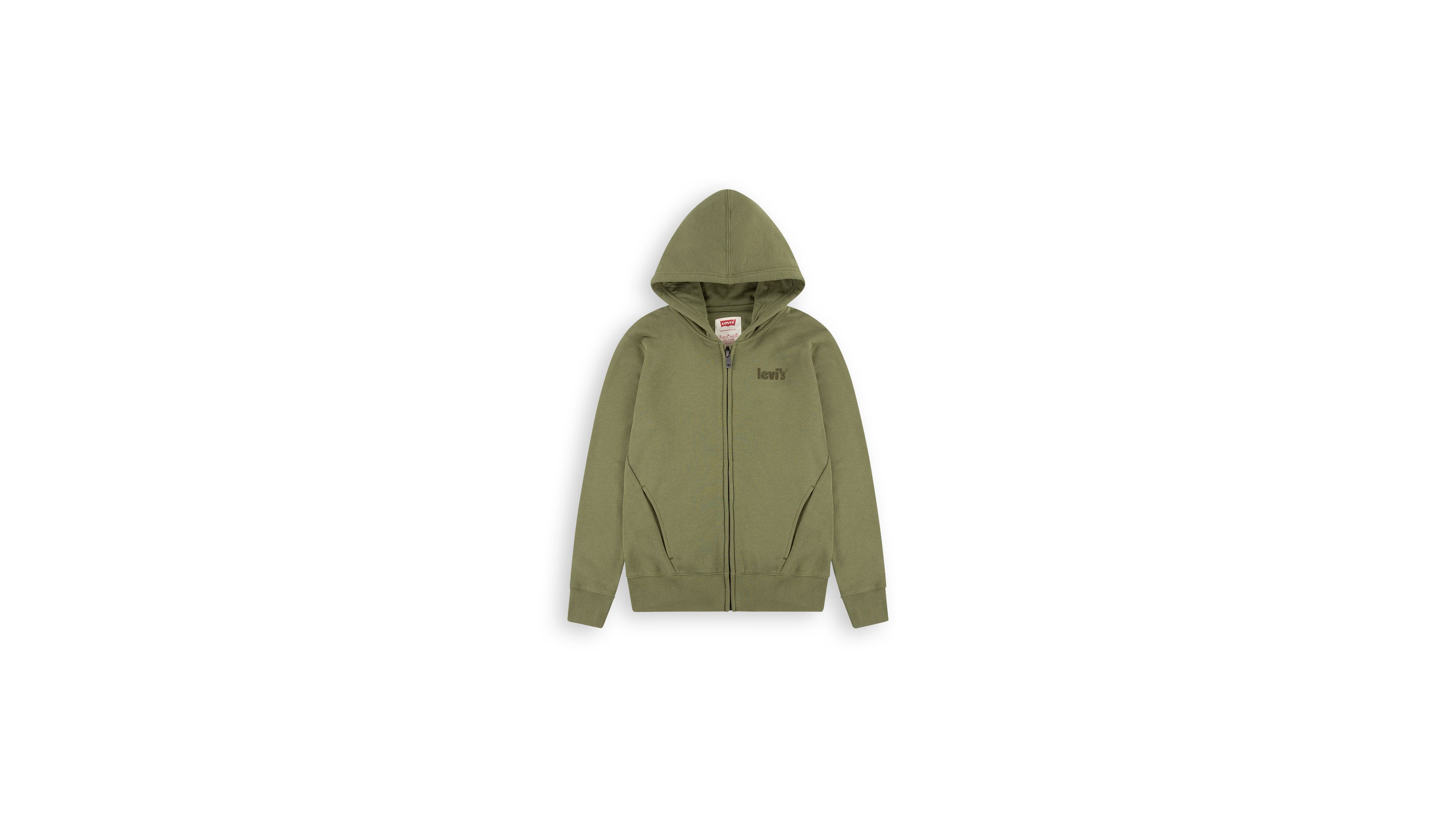 Sweat À Capuche Zip Intégral Logo - Vert | Levi's® BE