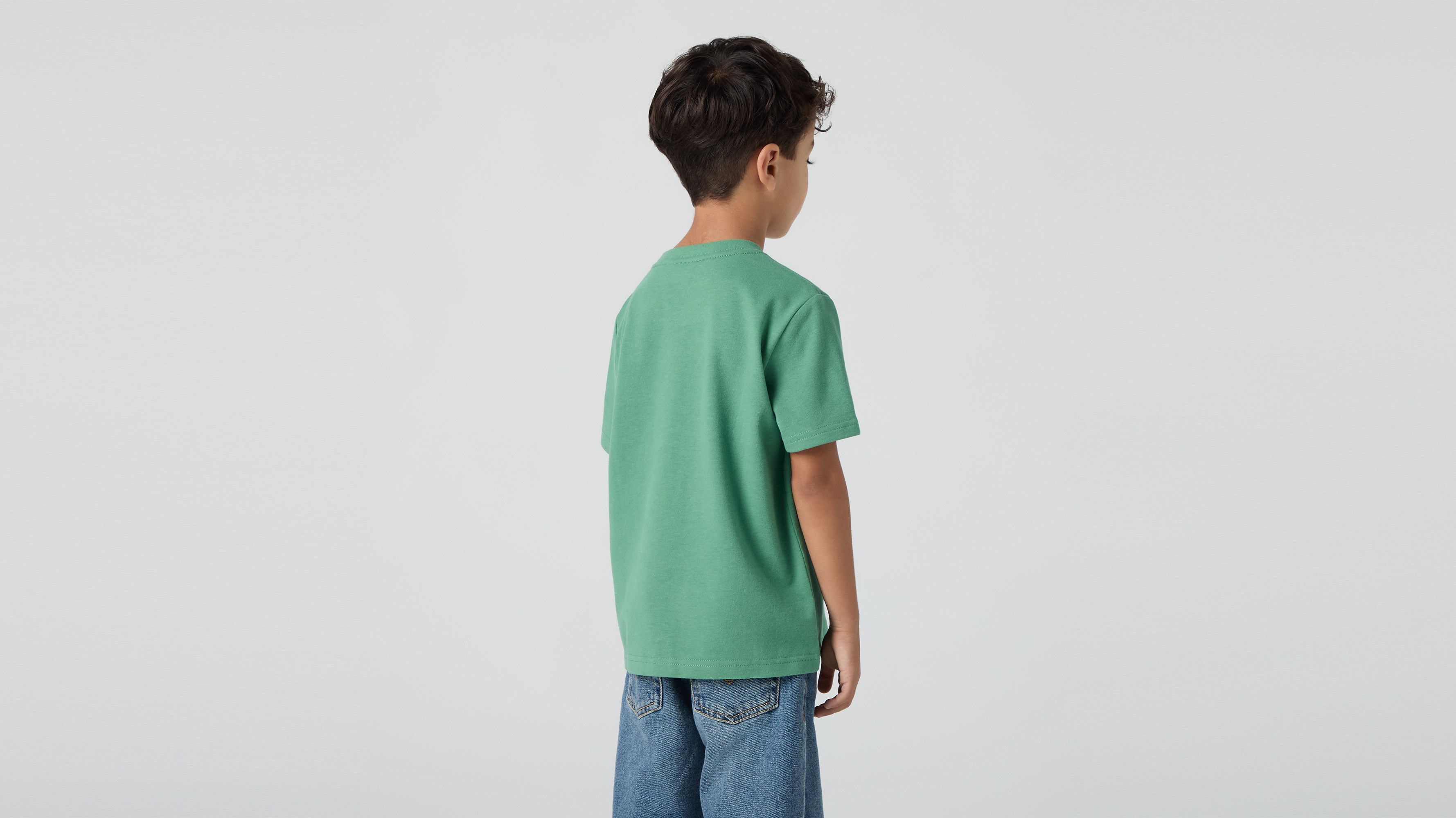 Kids Streamline Monogram Tee - Green | Levi's® IE
