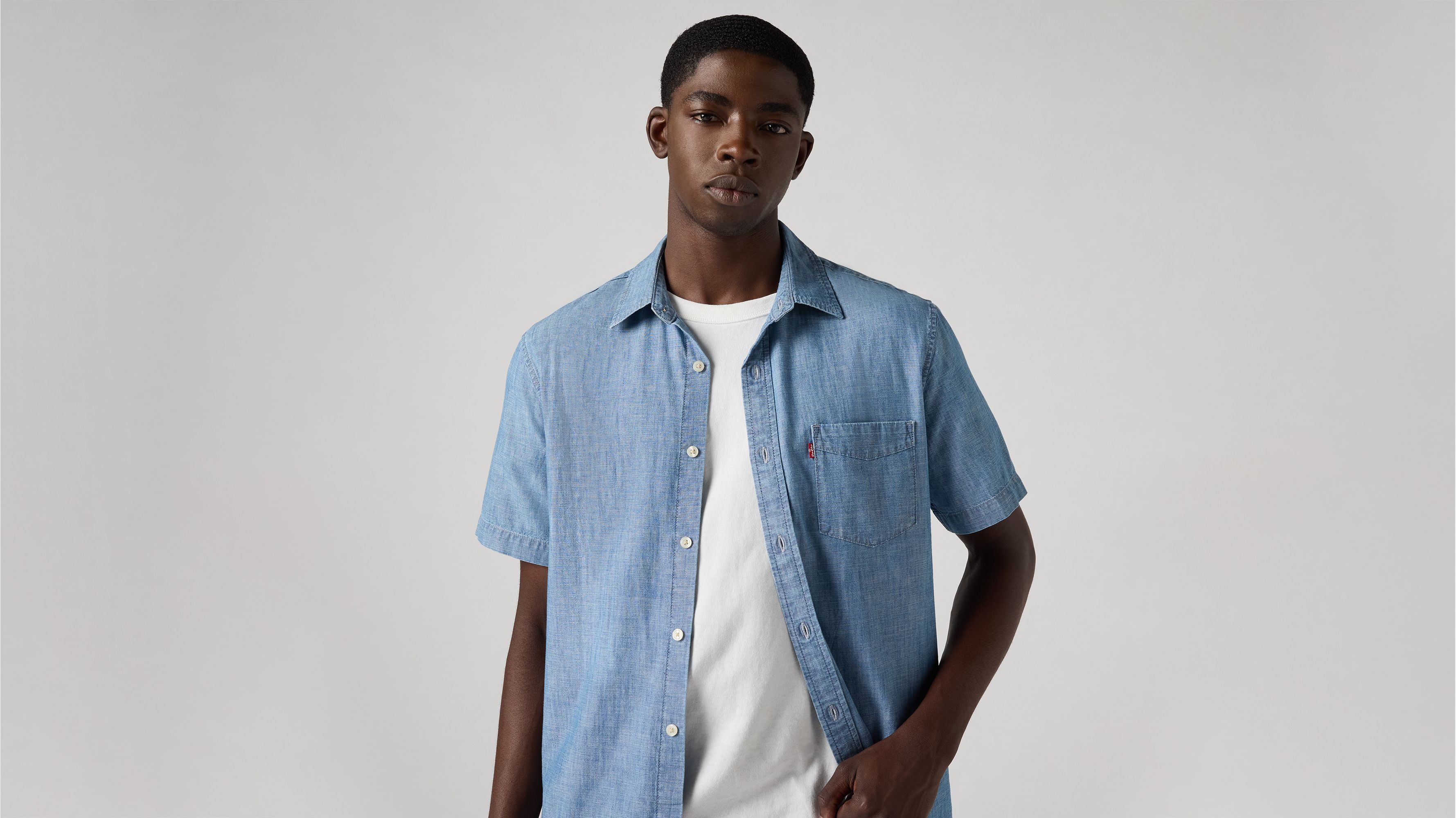 Short Sleeve Sunset Pocket Standard Fit Shirt - Blue | Levi's® NO