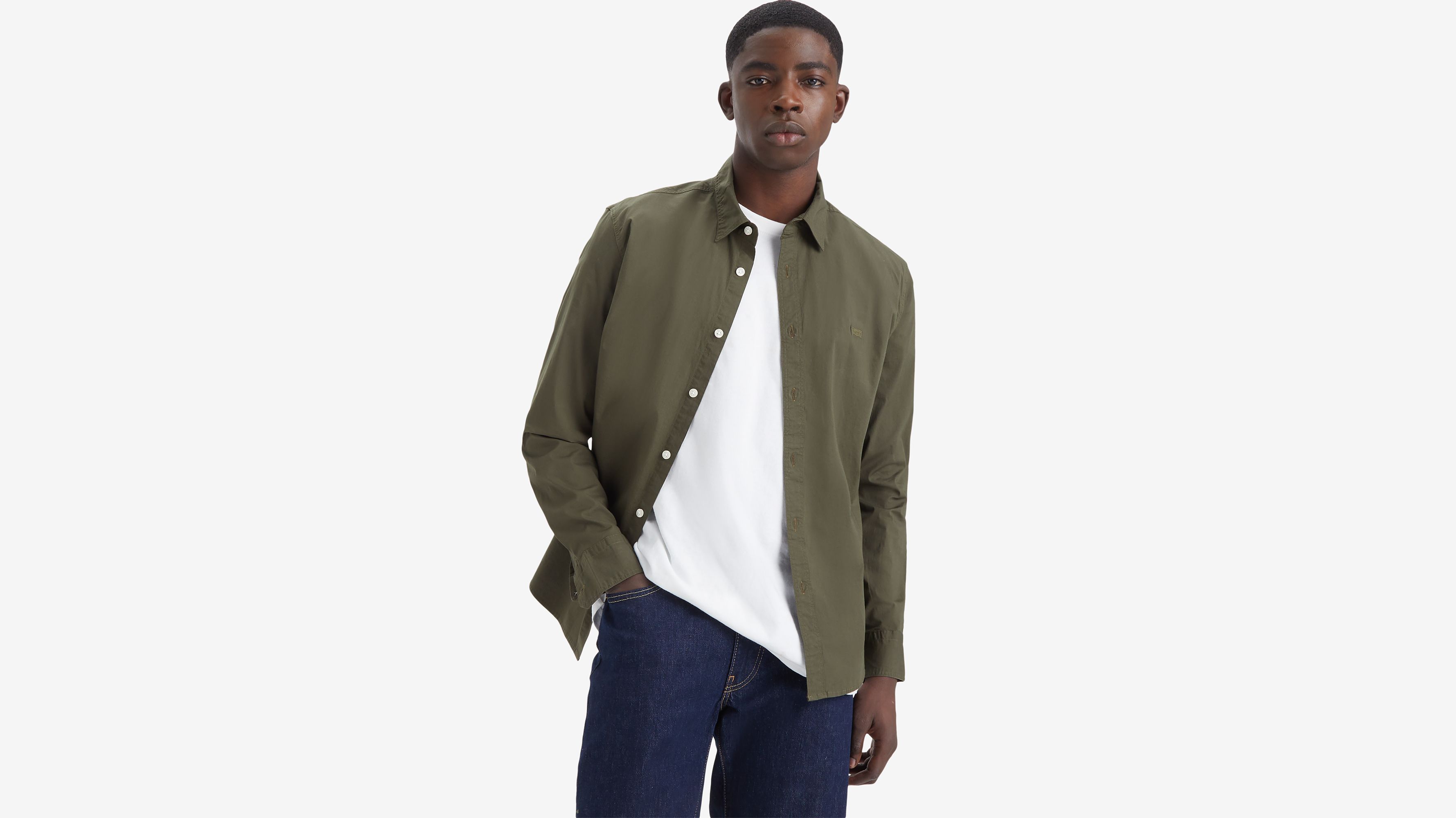 Battery Housemark Slim Fit Overhemd - Groen | Levi's® NL