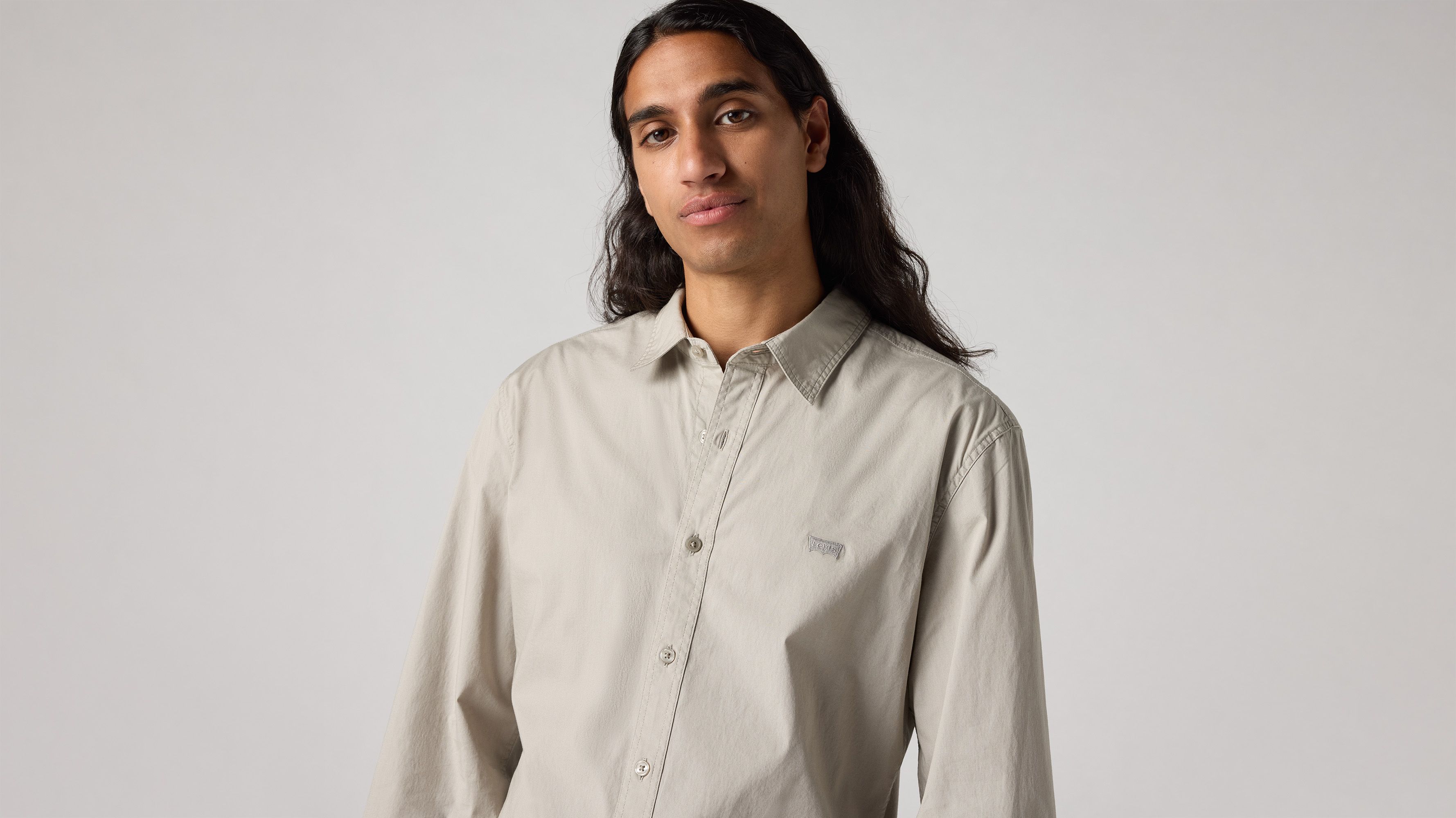Battery Housemark Slim Fit Shirt - Grey | Levi's® GB