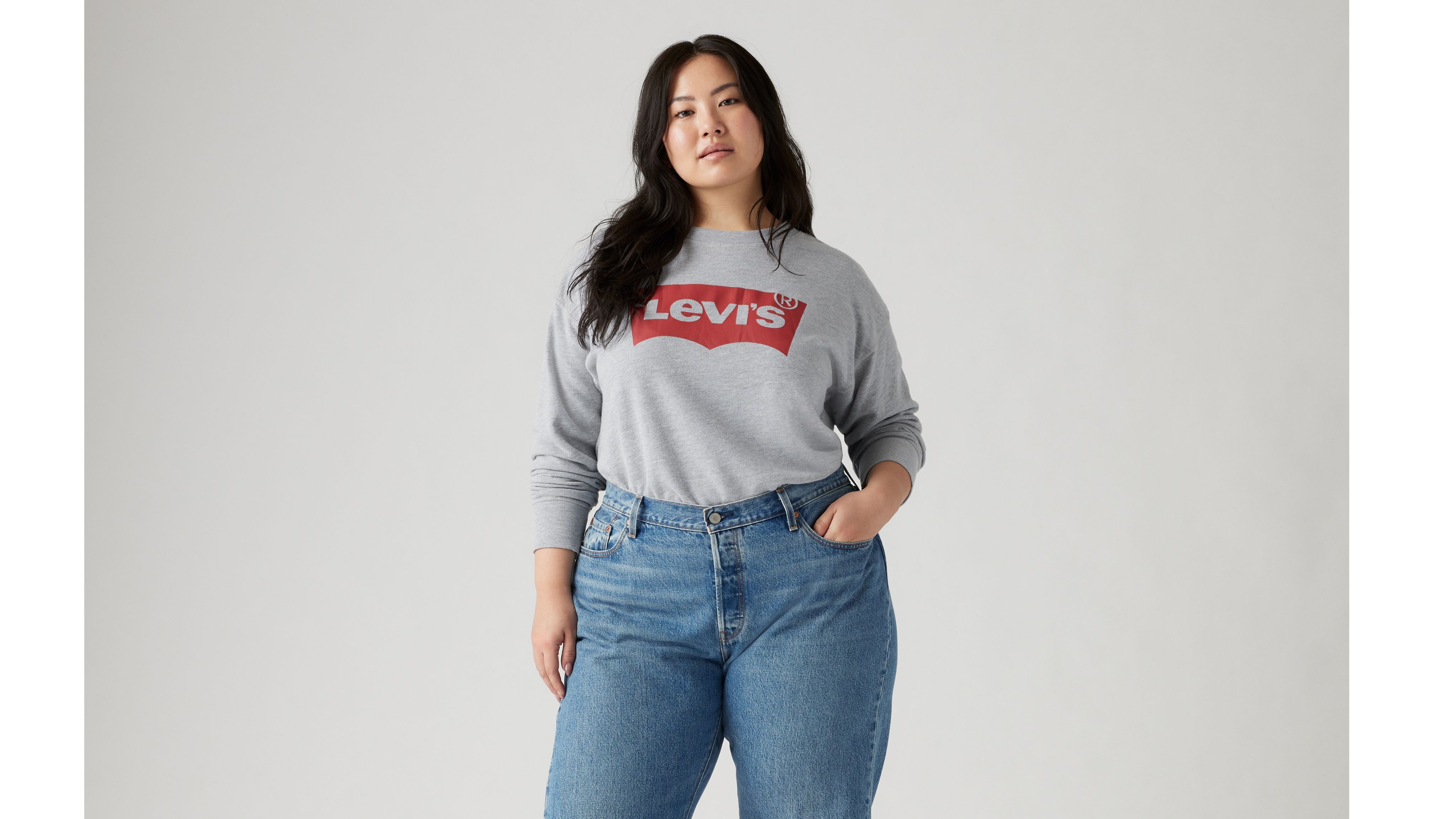 Graphic Standard Crewneck Sweatshirt (plus) - Grey | Levi's® CH