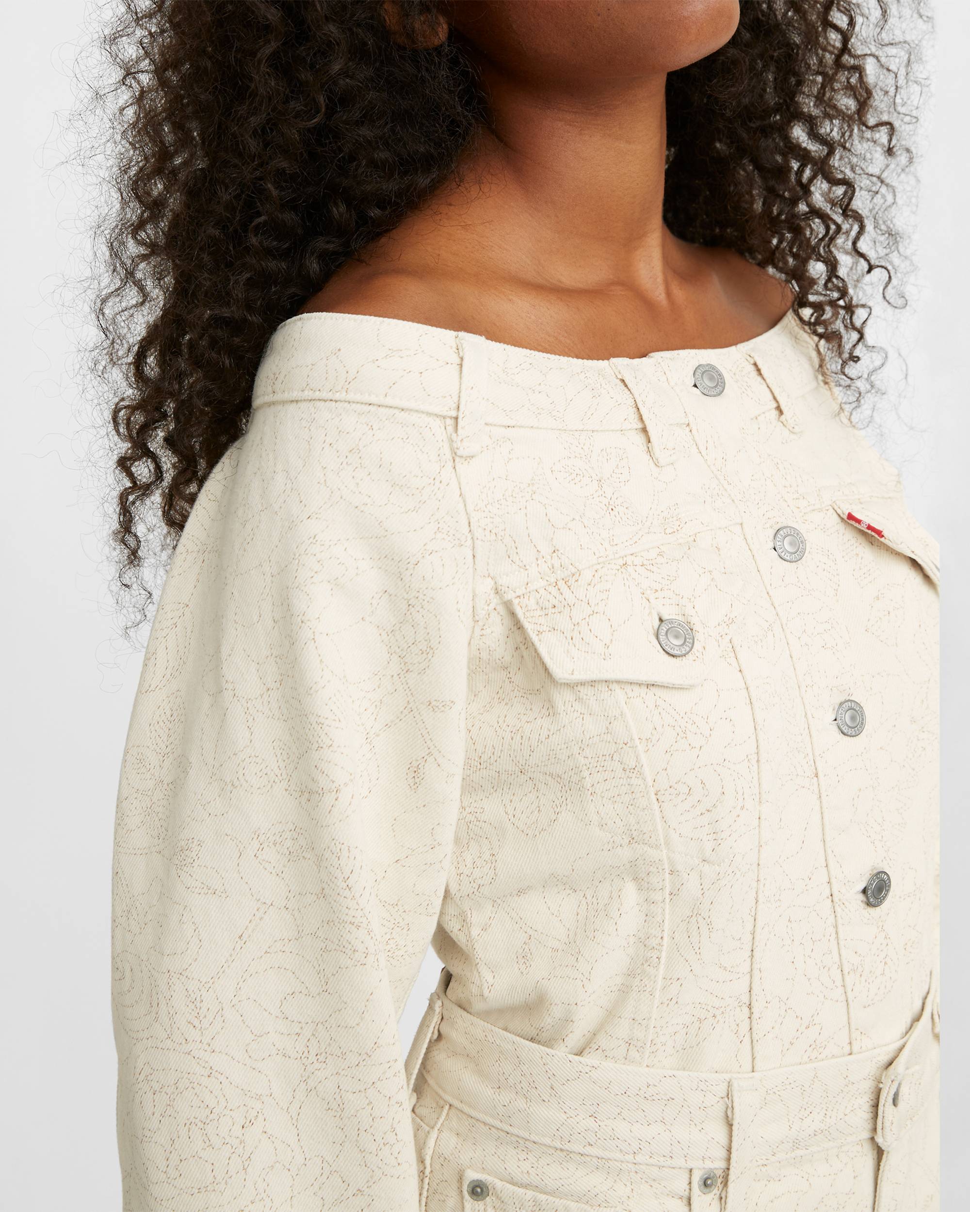 Levi's® X Ganni Off The Shoulder Top - Brown | Levi's® US Levi's® X Ganni Off The Shoulder Top - Brown | Levi's® US