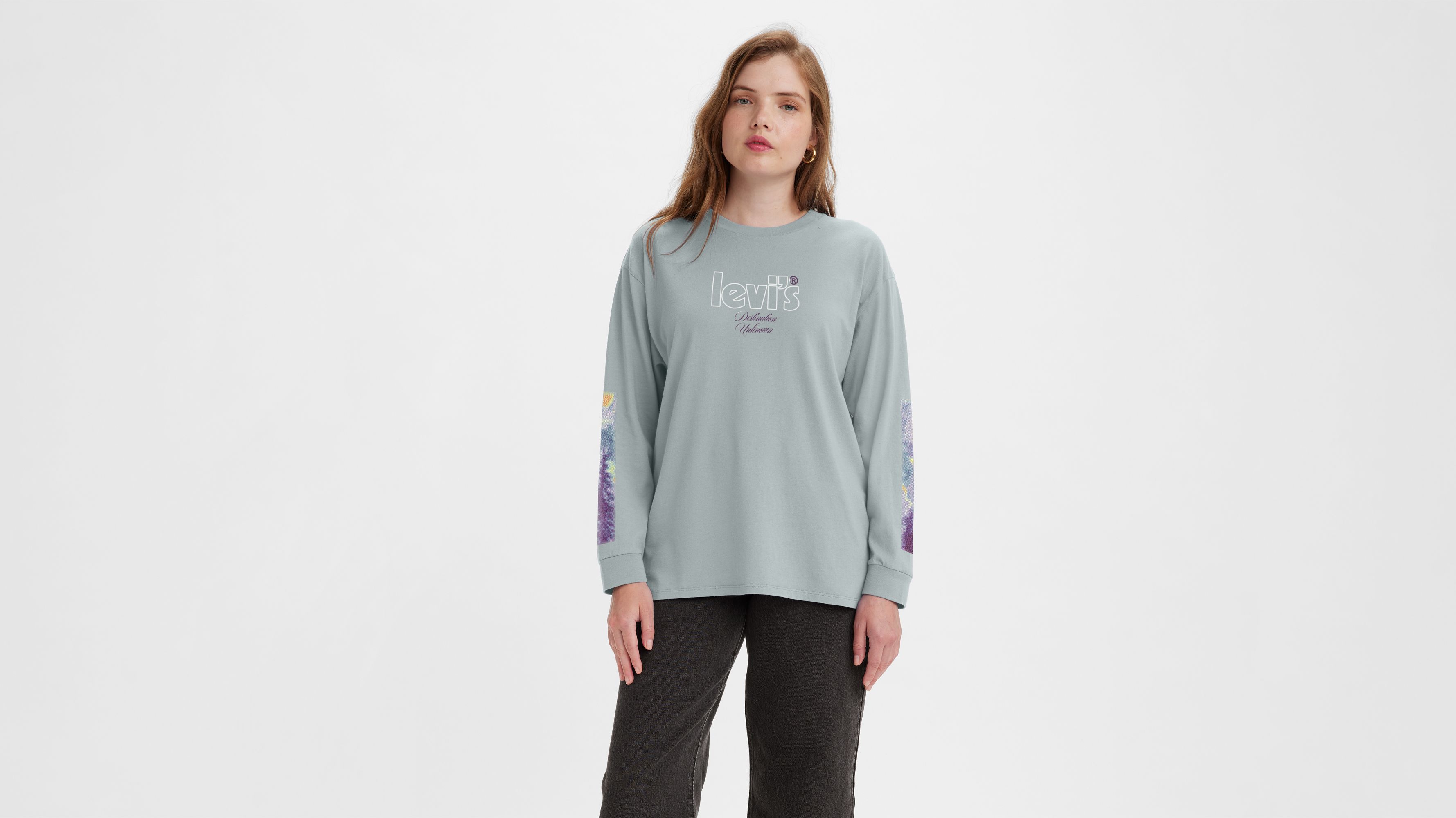 Graphic Long Sleeve Reese Tee - Blue | Levi's® CA
