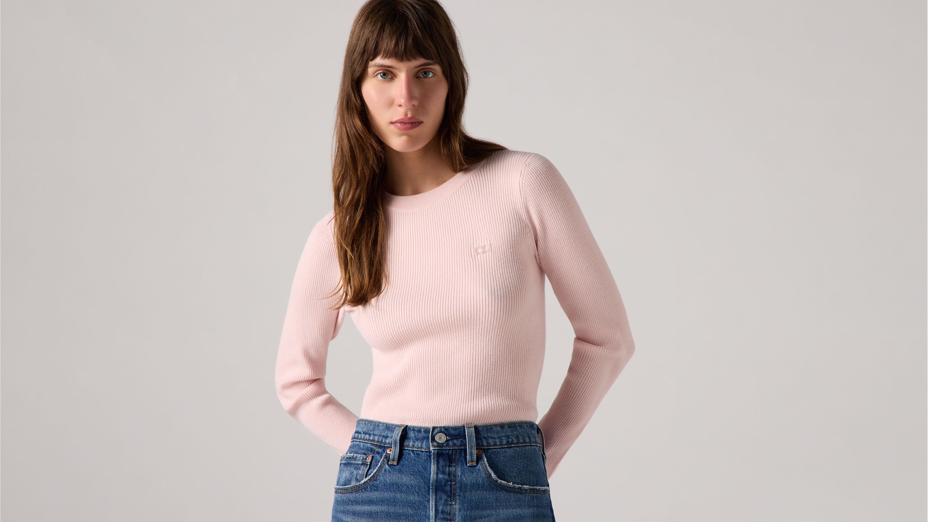 Crewneck Rib Sweater - Pink | Levi's® NO