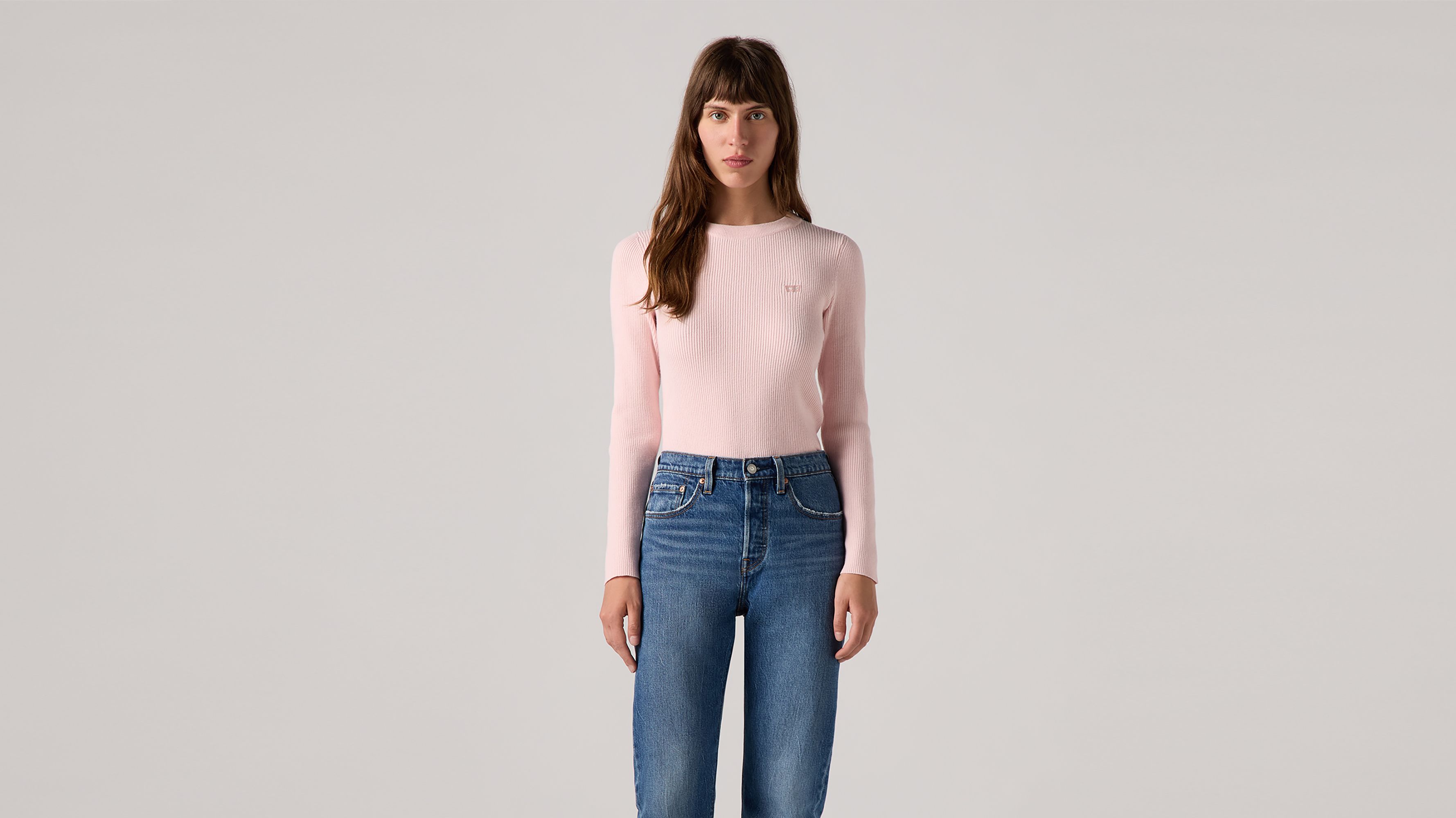 Crewneck Rib Sweater - Pink | Levi's® NO