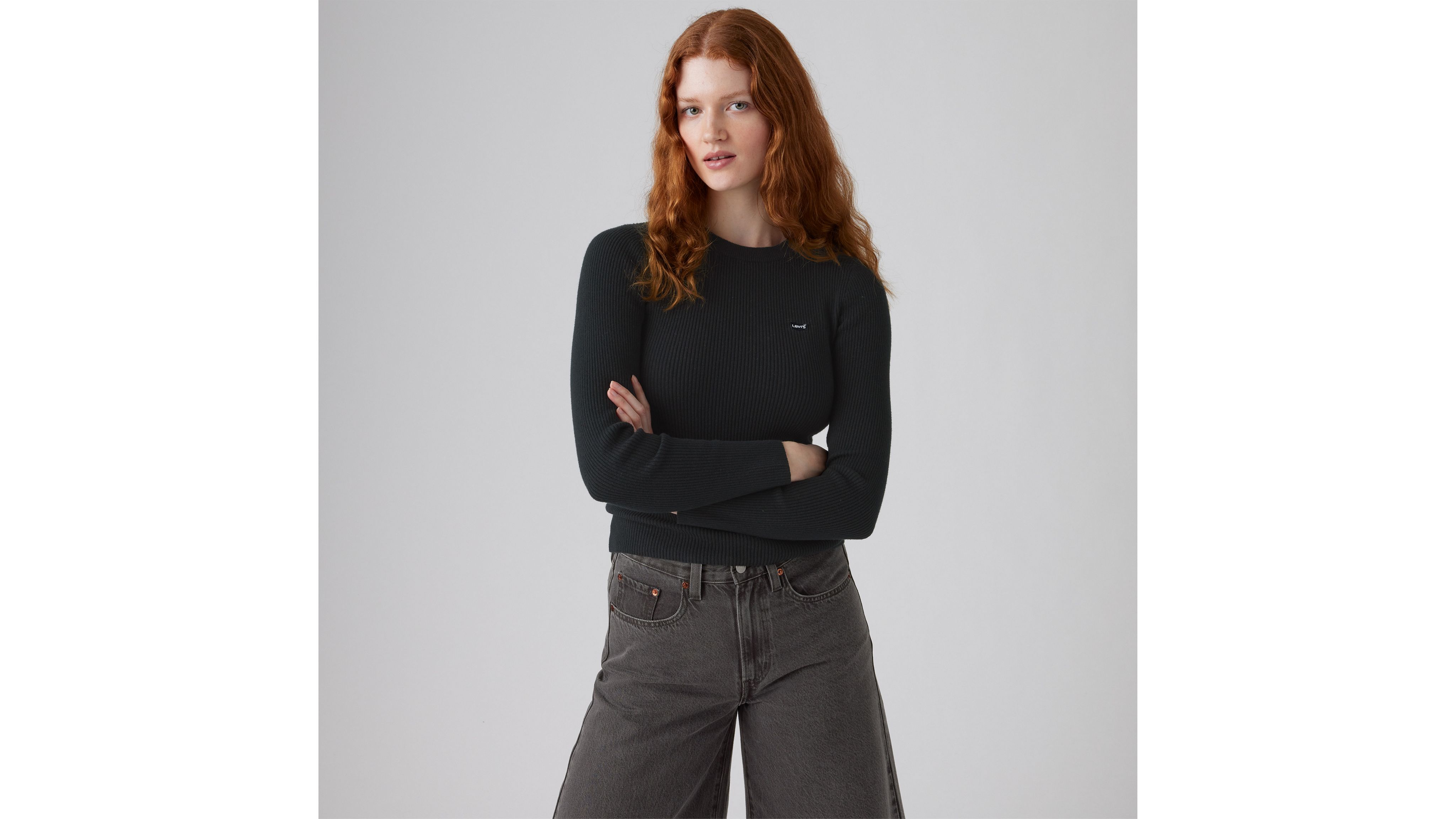 Crewneck Rib Sweater - Black | Levi's® HU