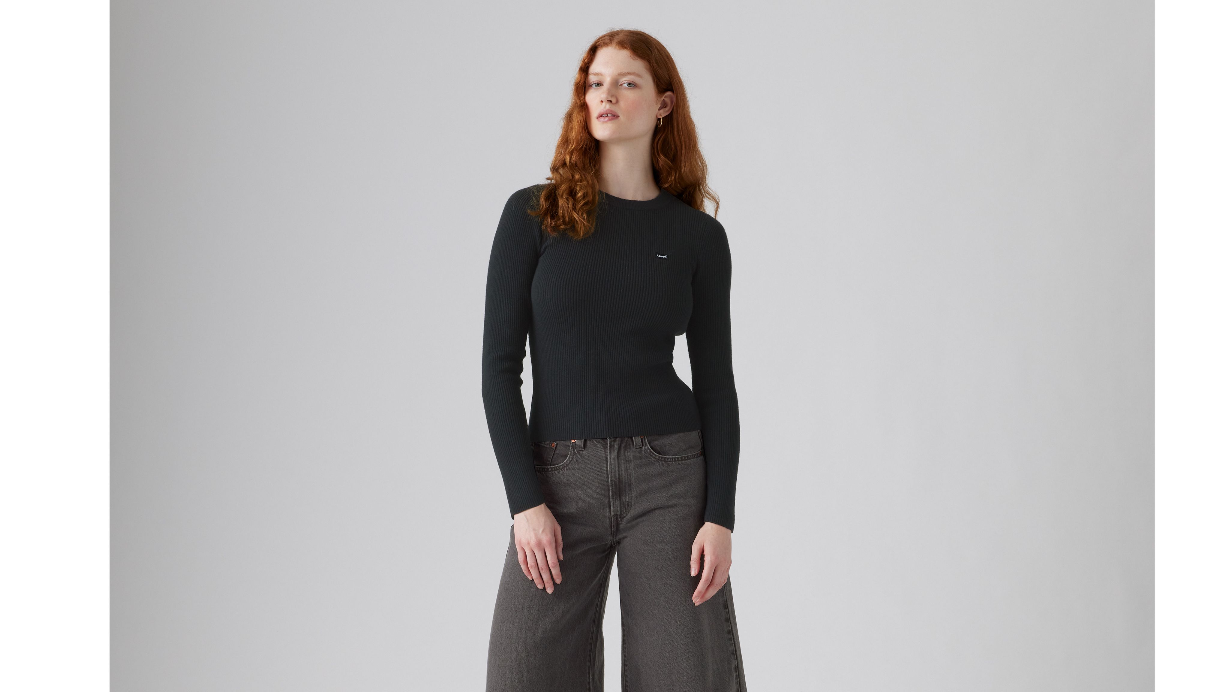 Crewneck Rib Sweater - Black | Levi's® HU
