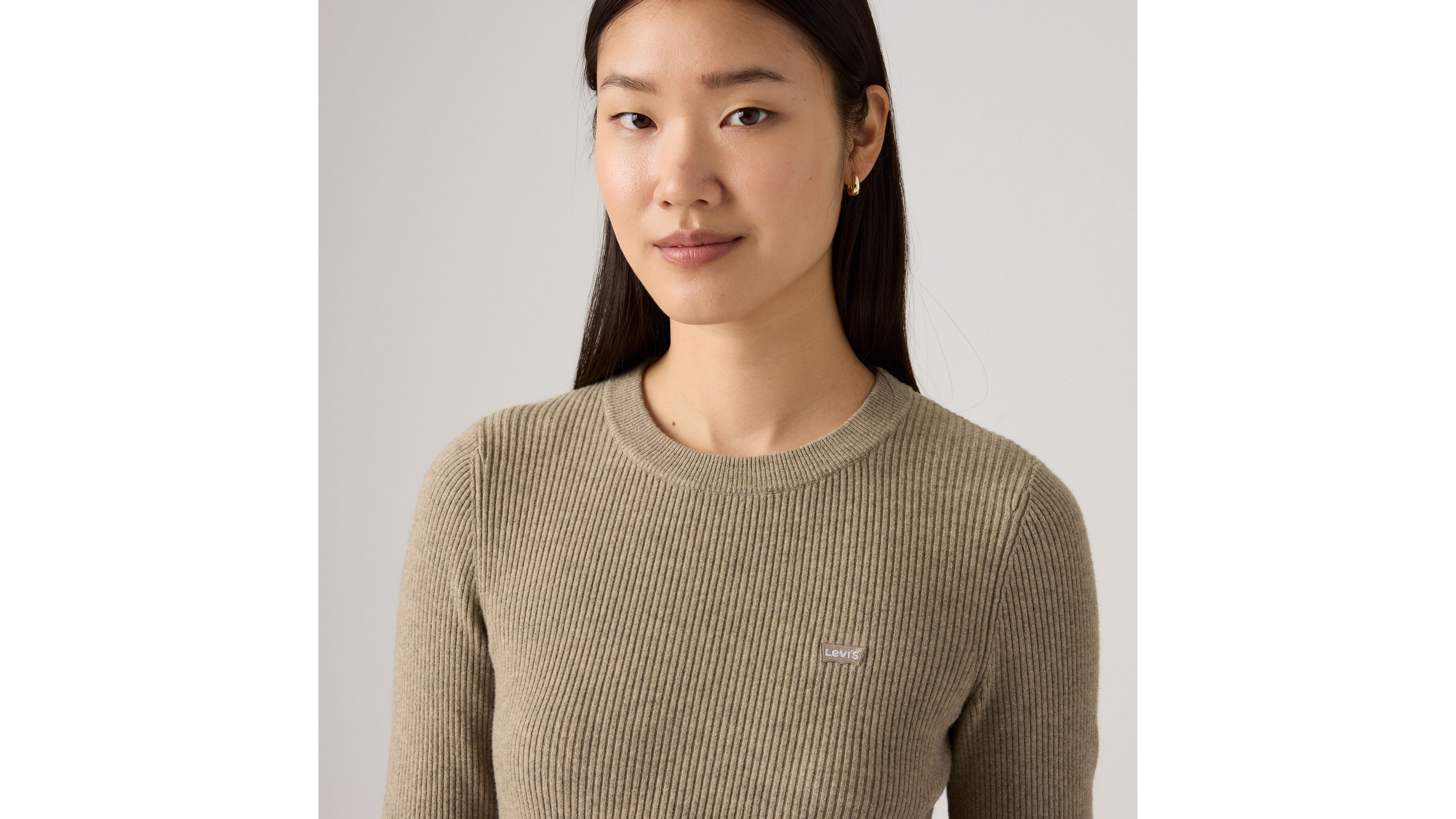 Crewneck Rib Sweater - Brown | Levi's® HU