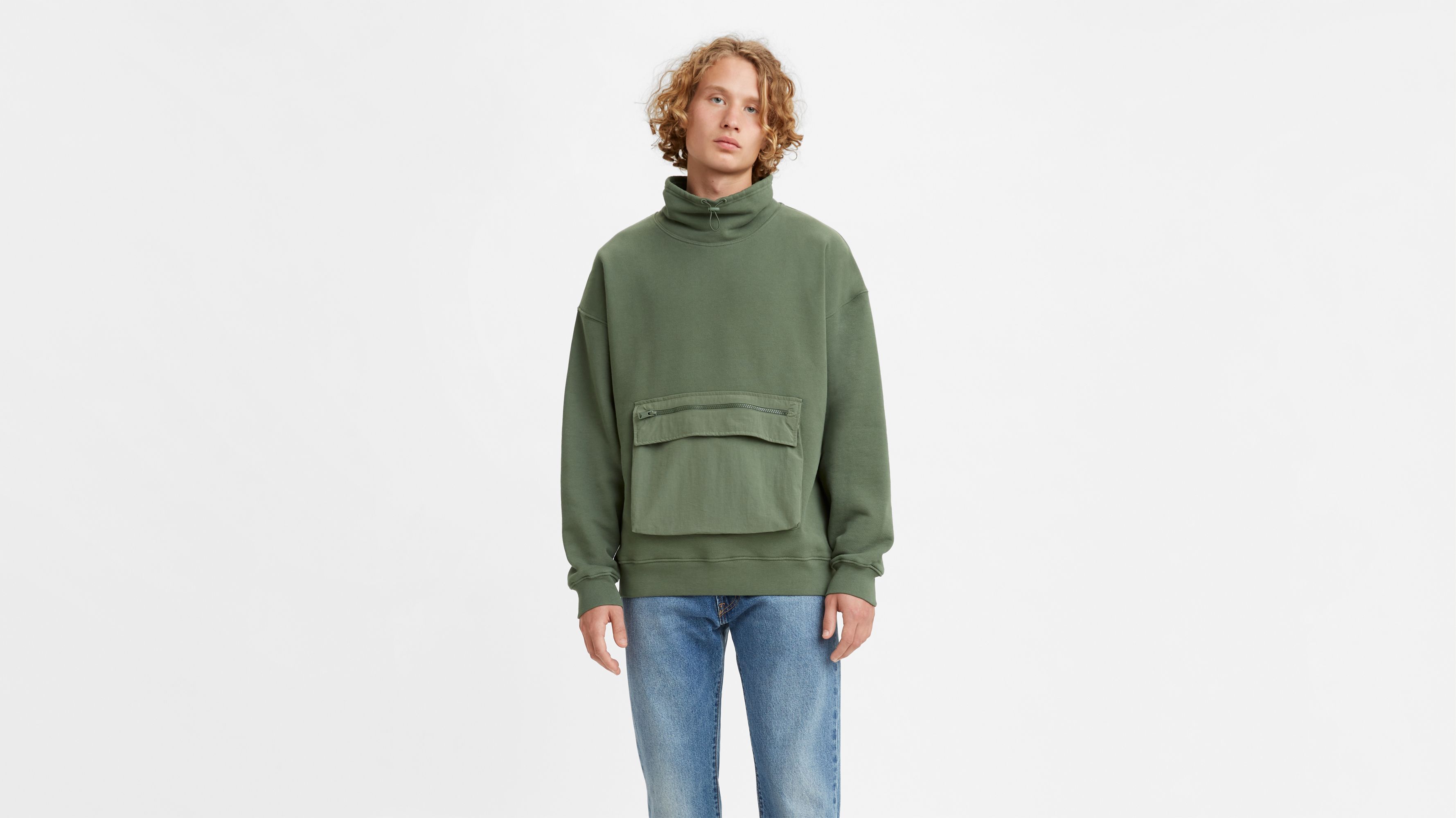 Cargo Utility Mockneck Sweatshirt - Green | Levi's® CA