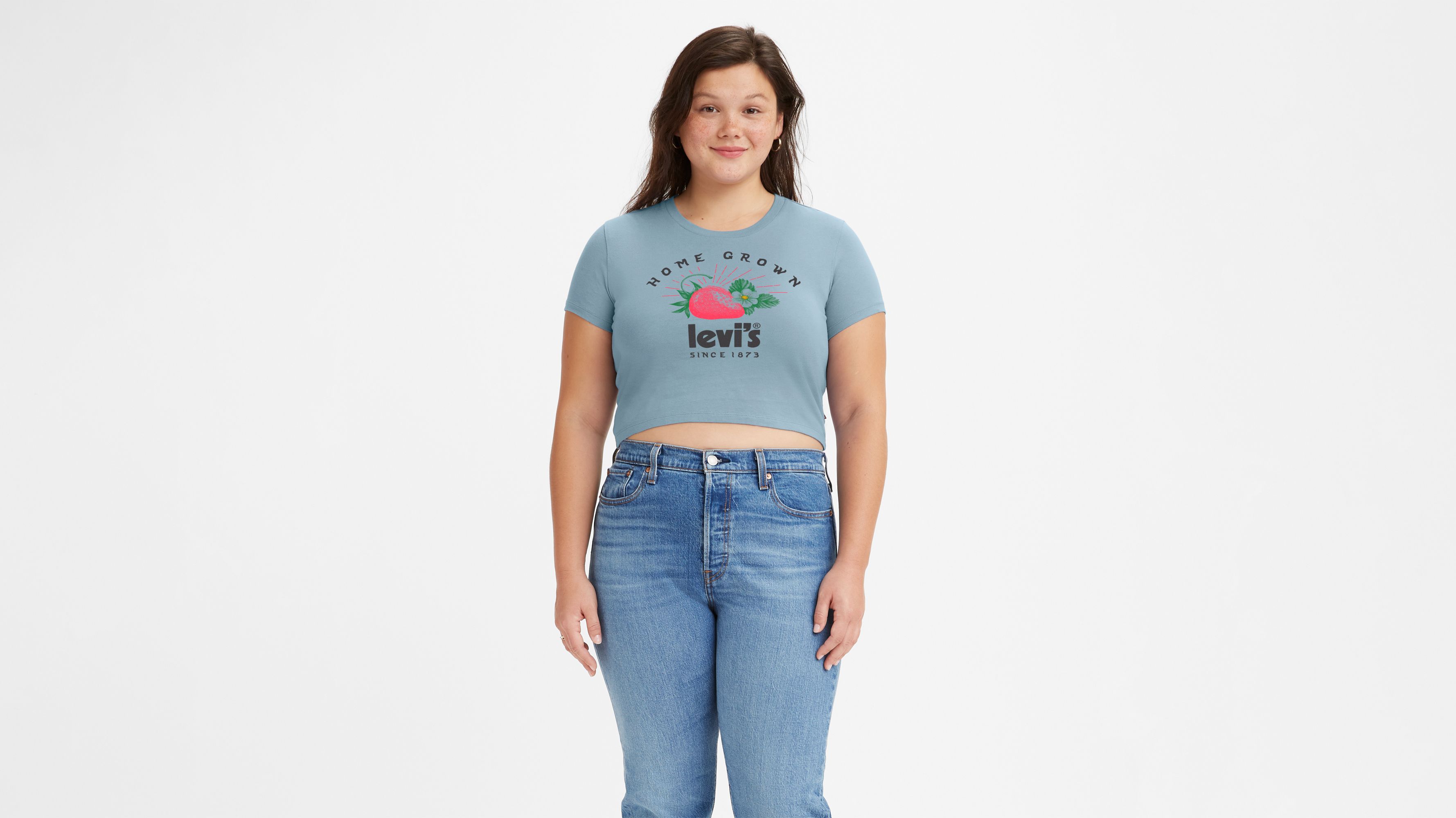 Cropped Jordie Tee - Blue | Levi's® ME