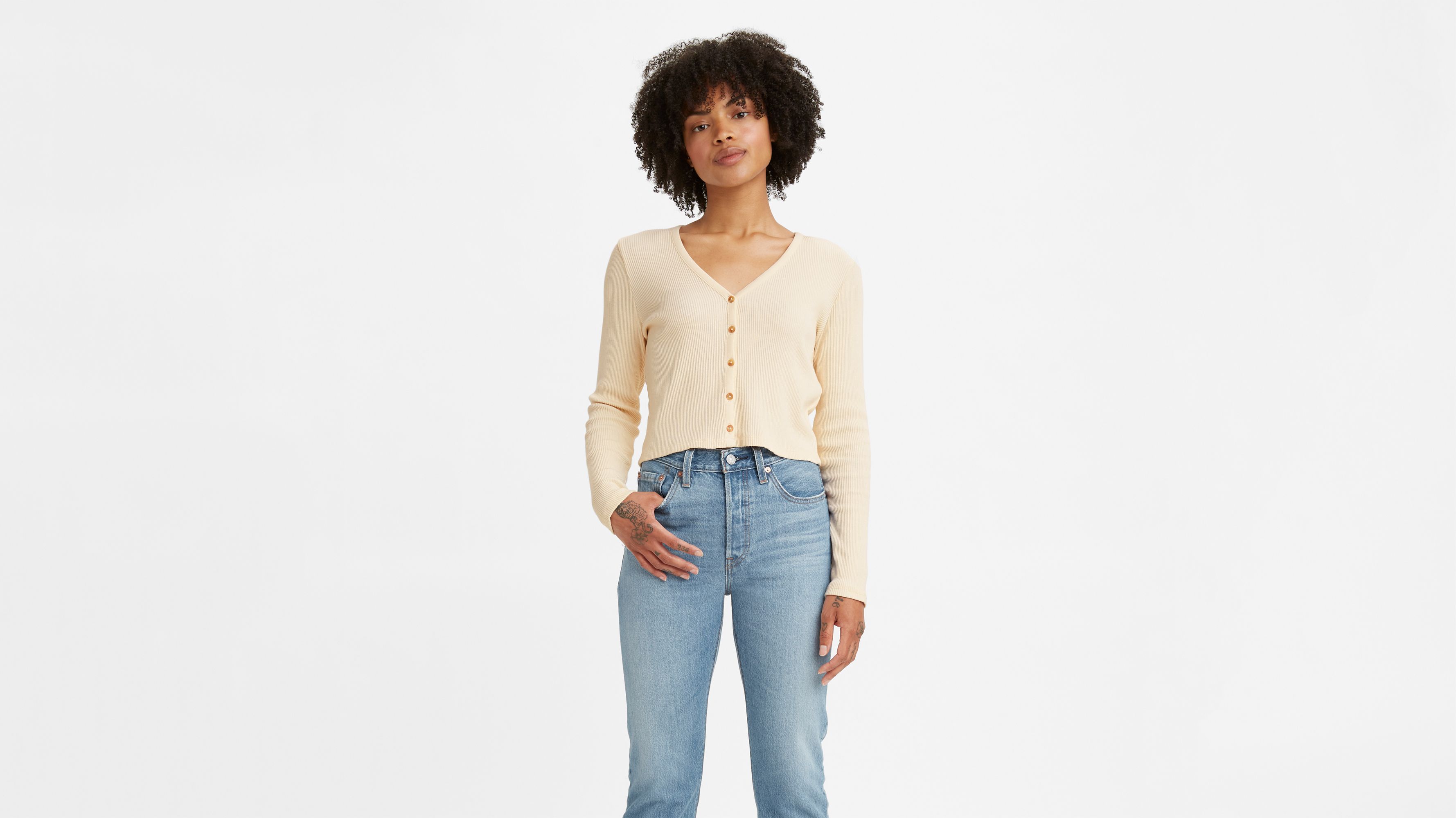 Demi Button-up Cardigan - White | Levi's® US