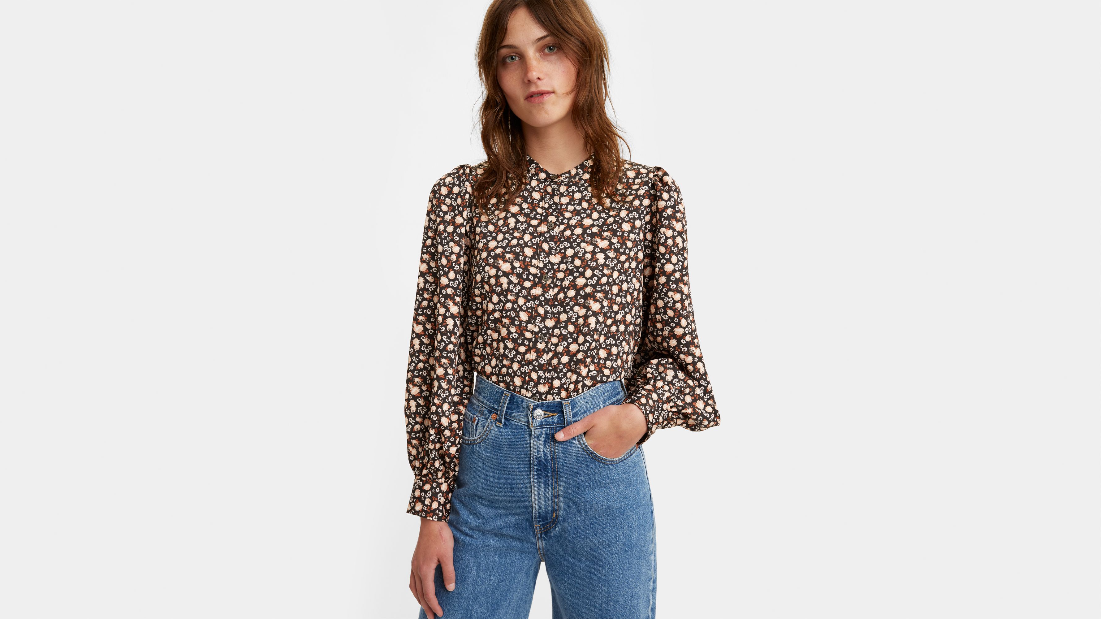 Delany Pleated Button-up Blouse - Multi-color | Levi's® US