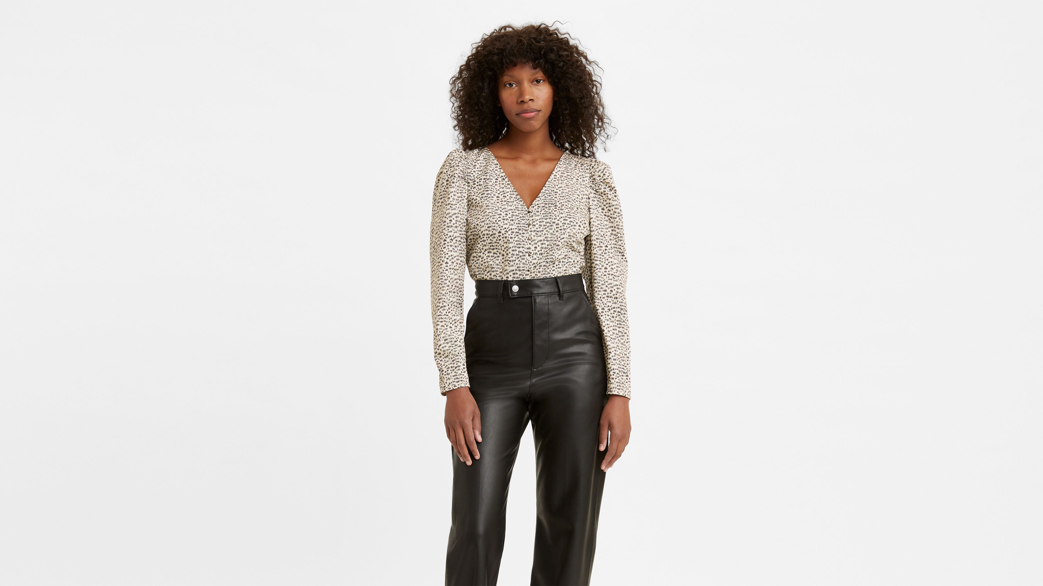 Teegan Mutton Sleeve Button-up Blouse - White | Levi's® US