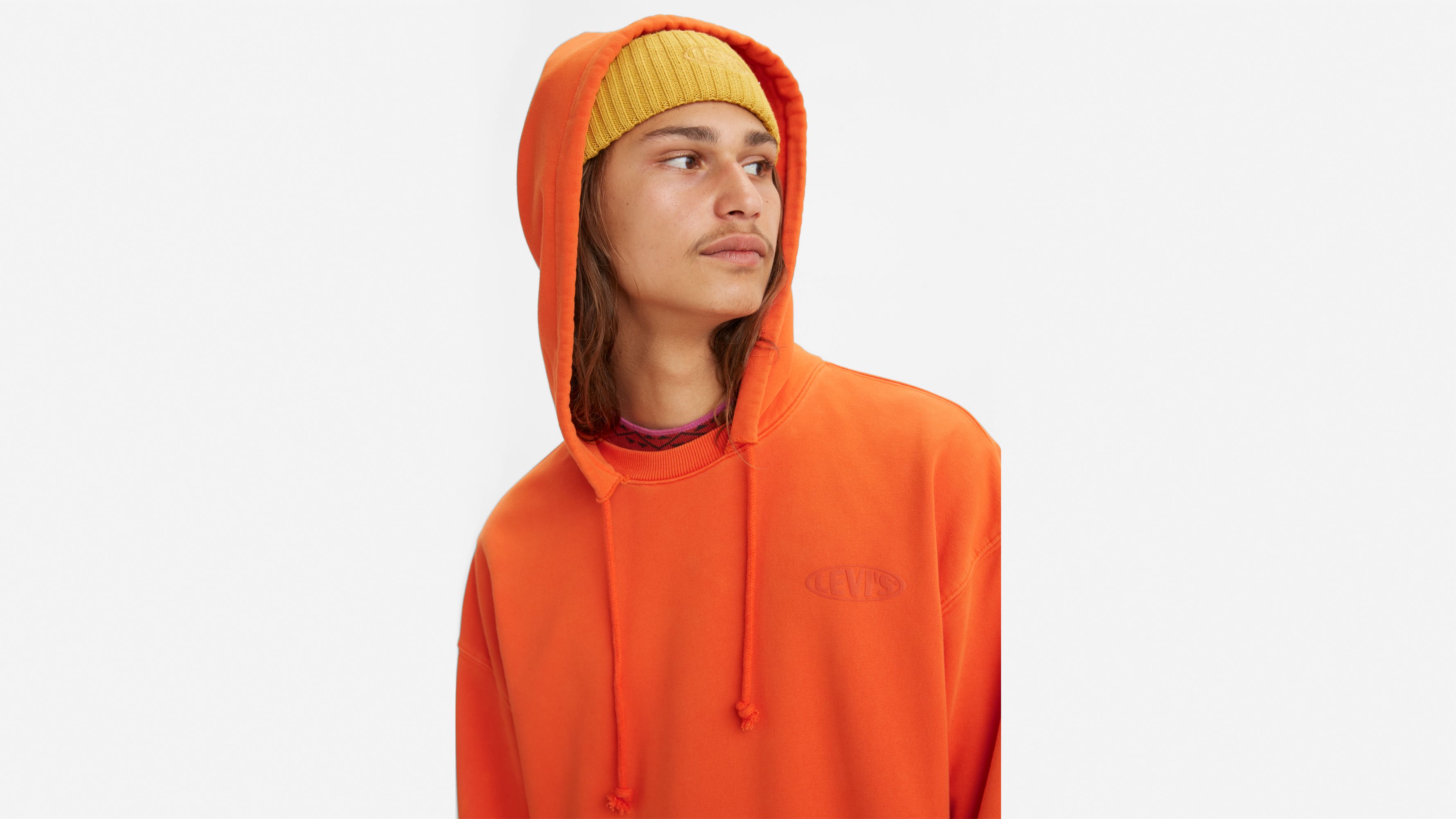 Split Collar Hoodie Sweatshirt - Orange | Levi's® US