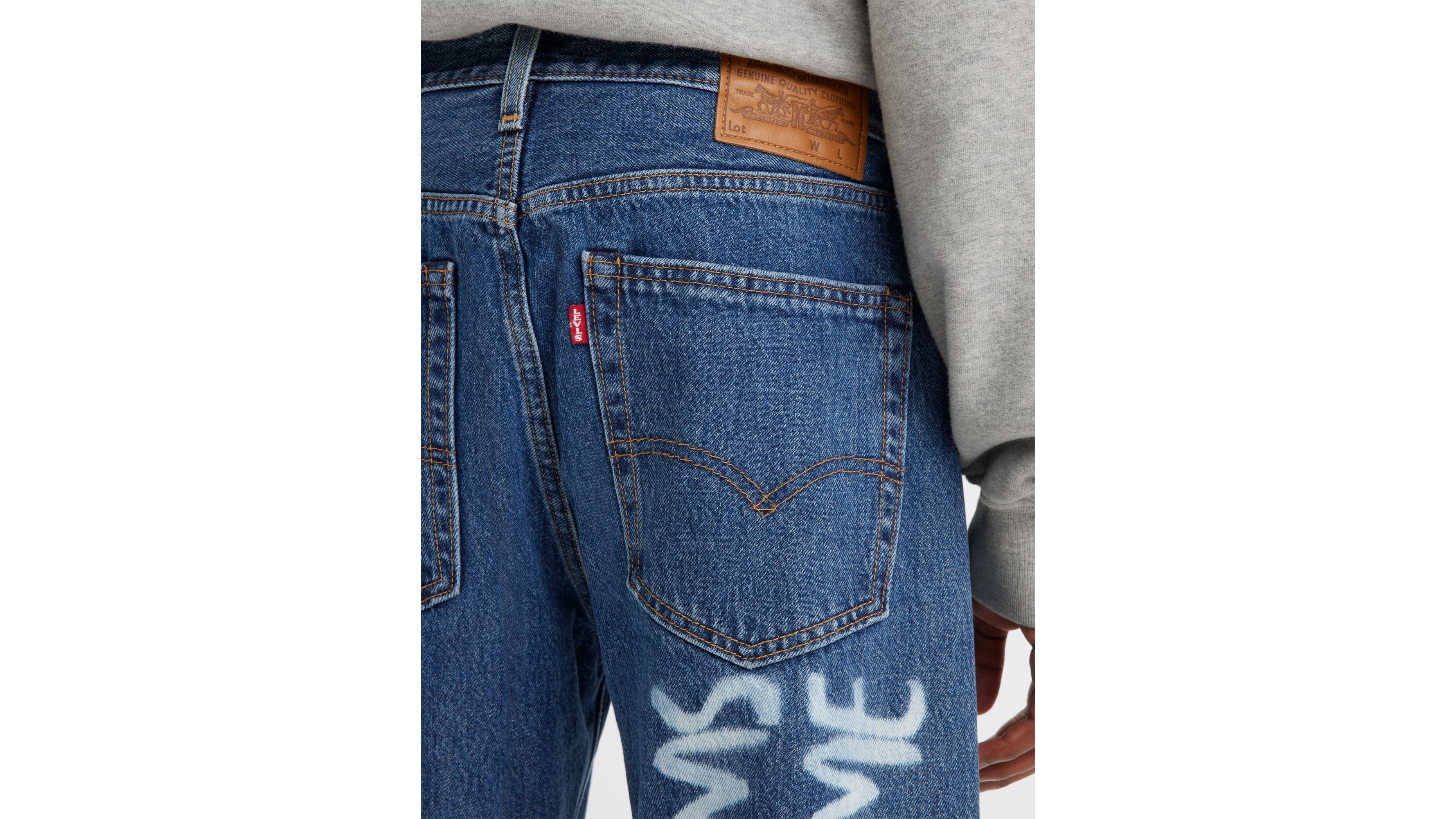 551™ Z Authentic Straight Crop Jeans - Blue | Levi's® RO