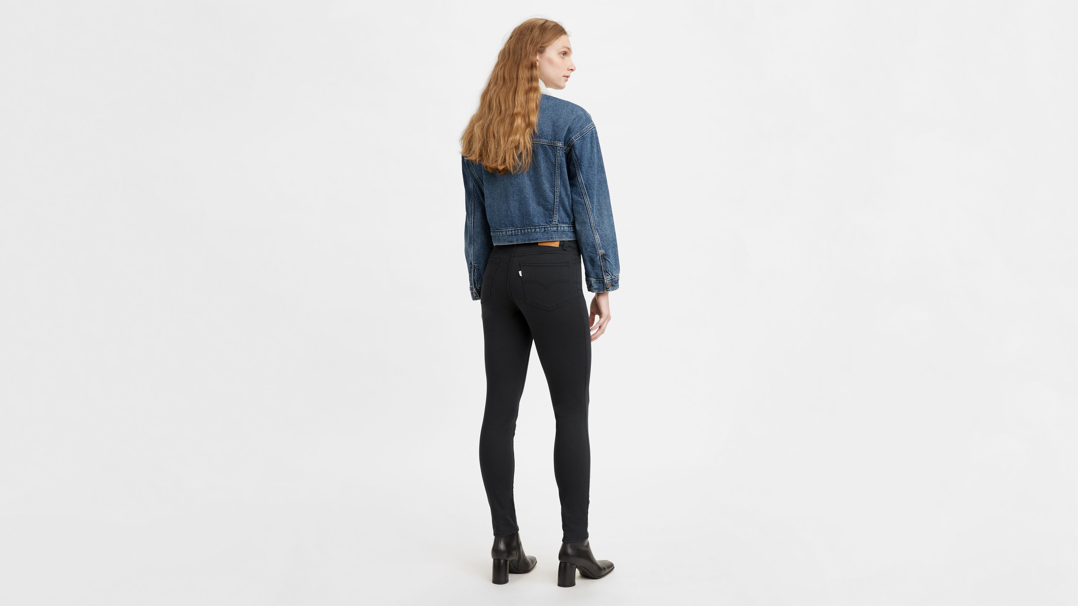 721 High Rise Skinny Exposed Button Twill Pants - Black | Levi's® US