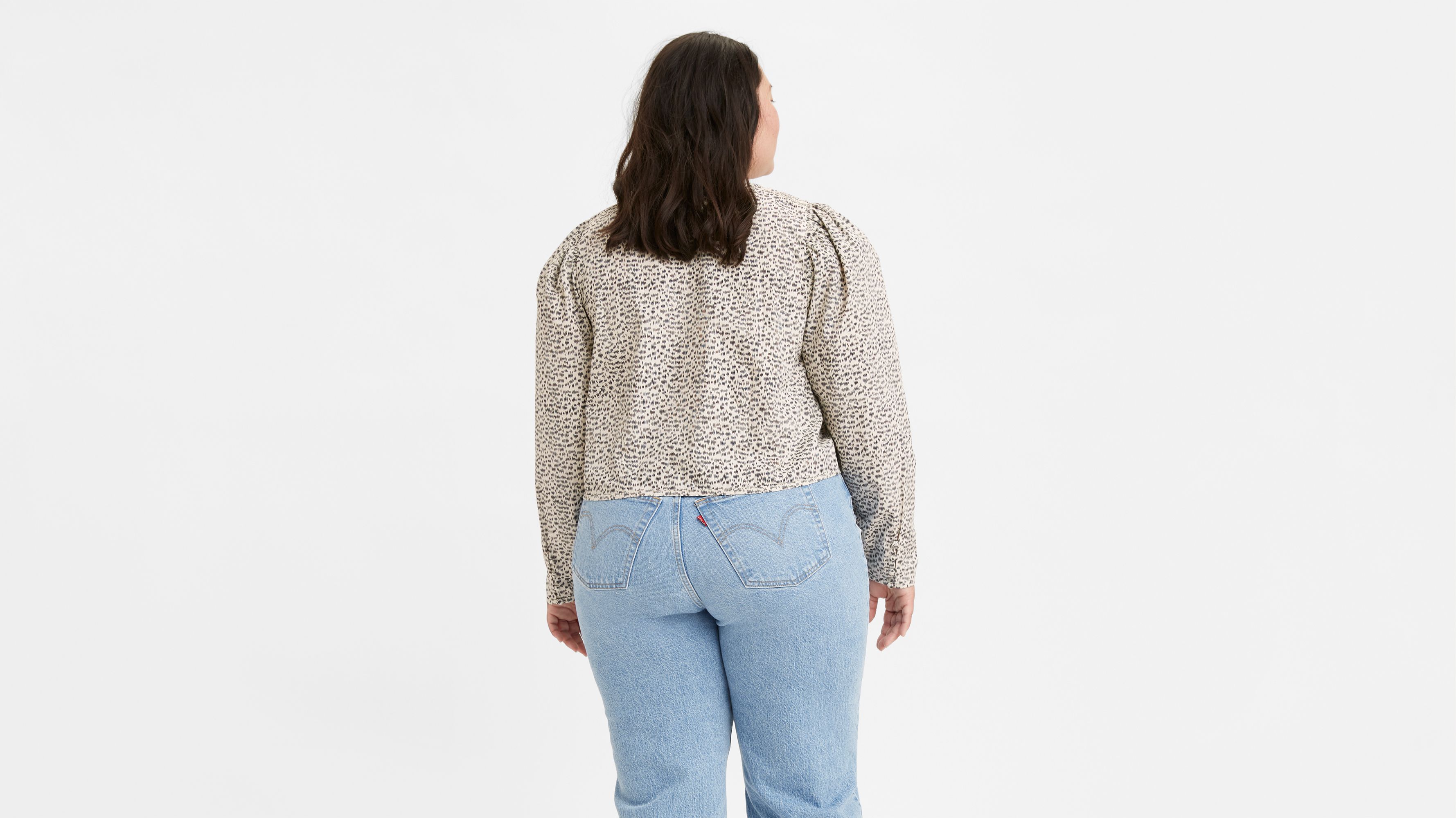 Teegan Mutton Sleeve Button-up Blouse (plus Size) - White | Levi's® US