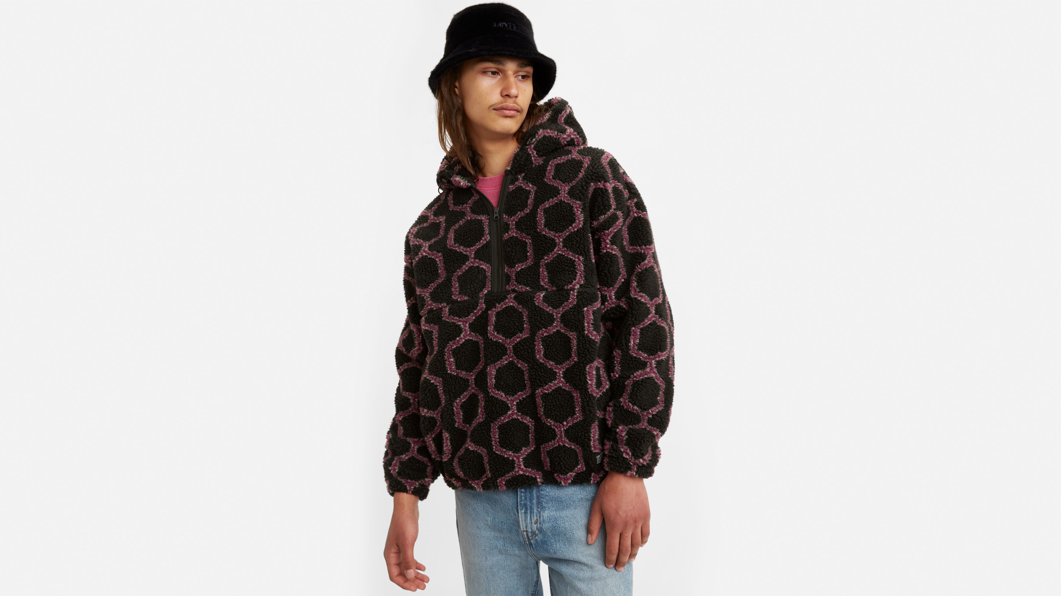 Cozy Half Zip Hoodie - Black | Levi's® CA