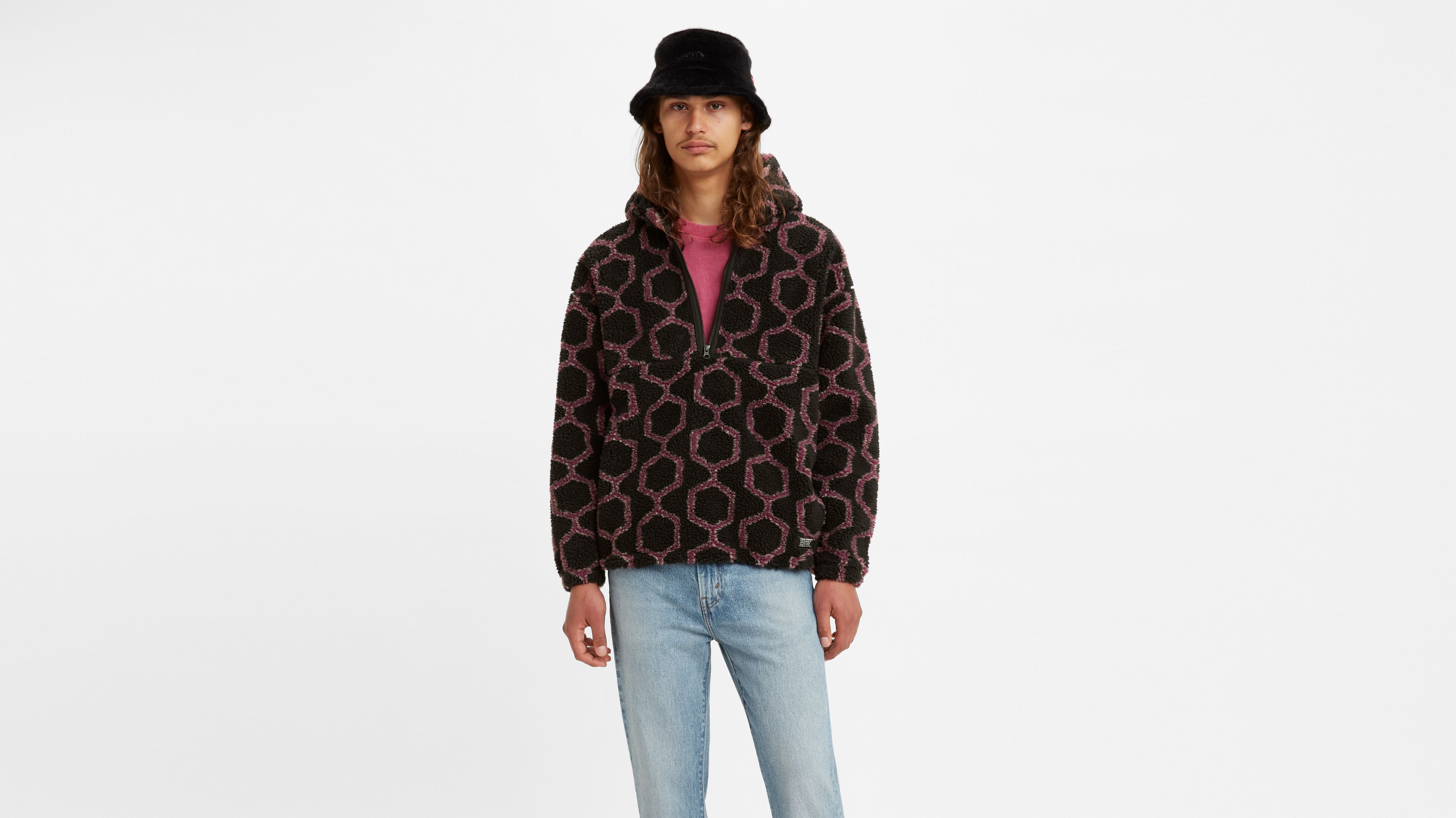 Cozy Half Zip Hoodie - Black | Levi's® CA