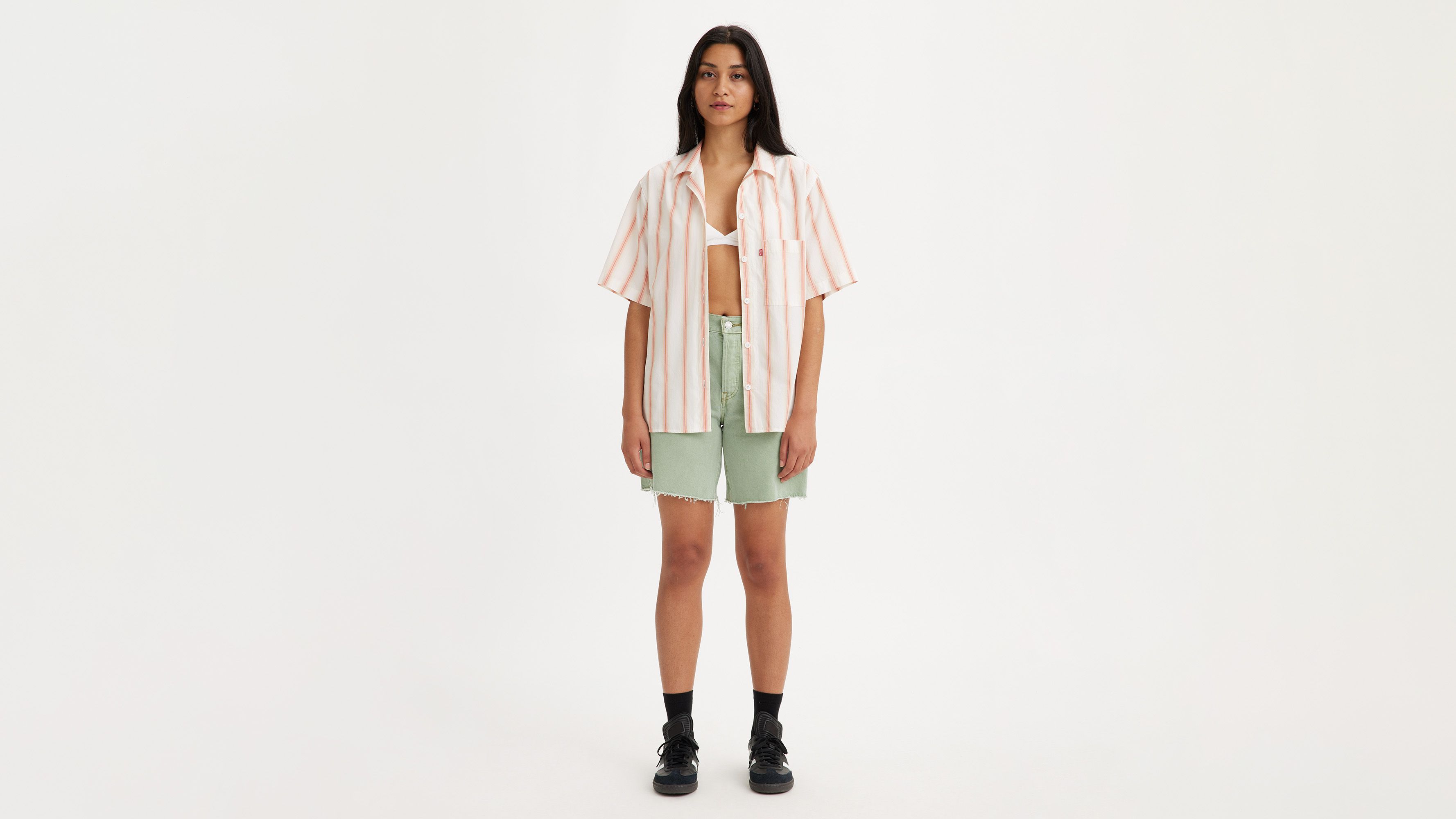 501® '90s Women's Colored Denim Shorts - Green | Levi's® US