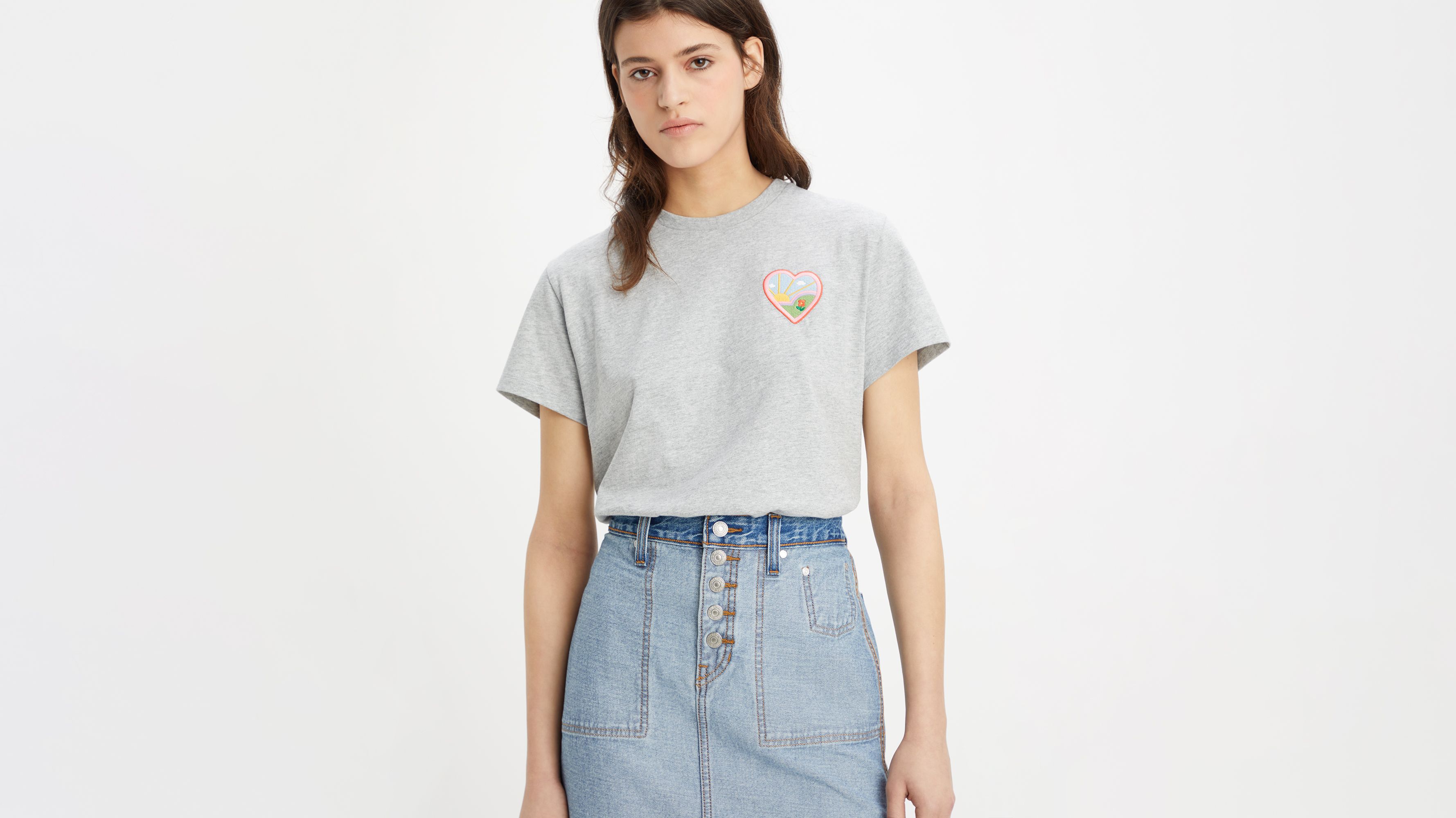 Klassisk T-shirt Med Grafiskt Tryck - Grå | Levi's® SE