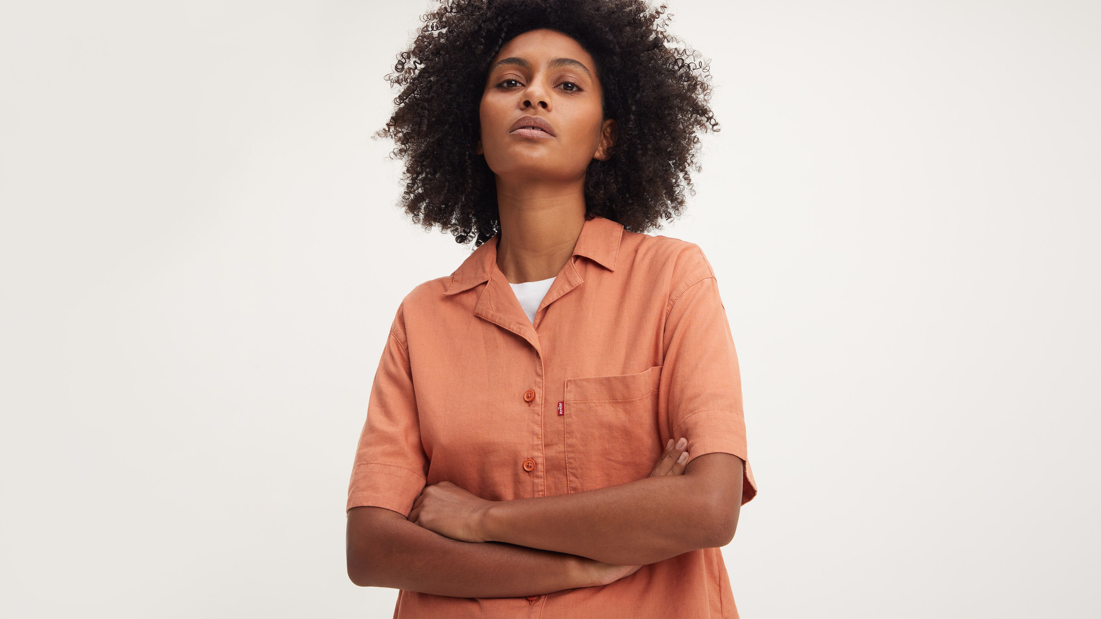 Ari Short Sleeve Resort Shirt - Orange | Levi's® AD