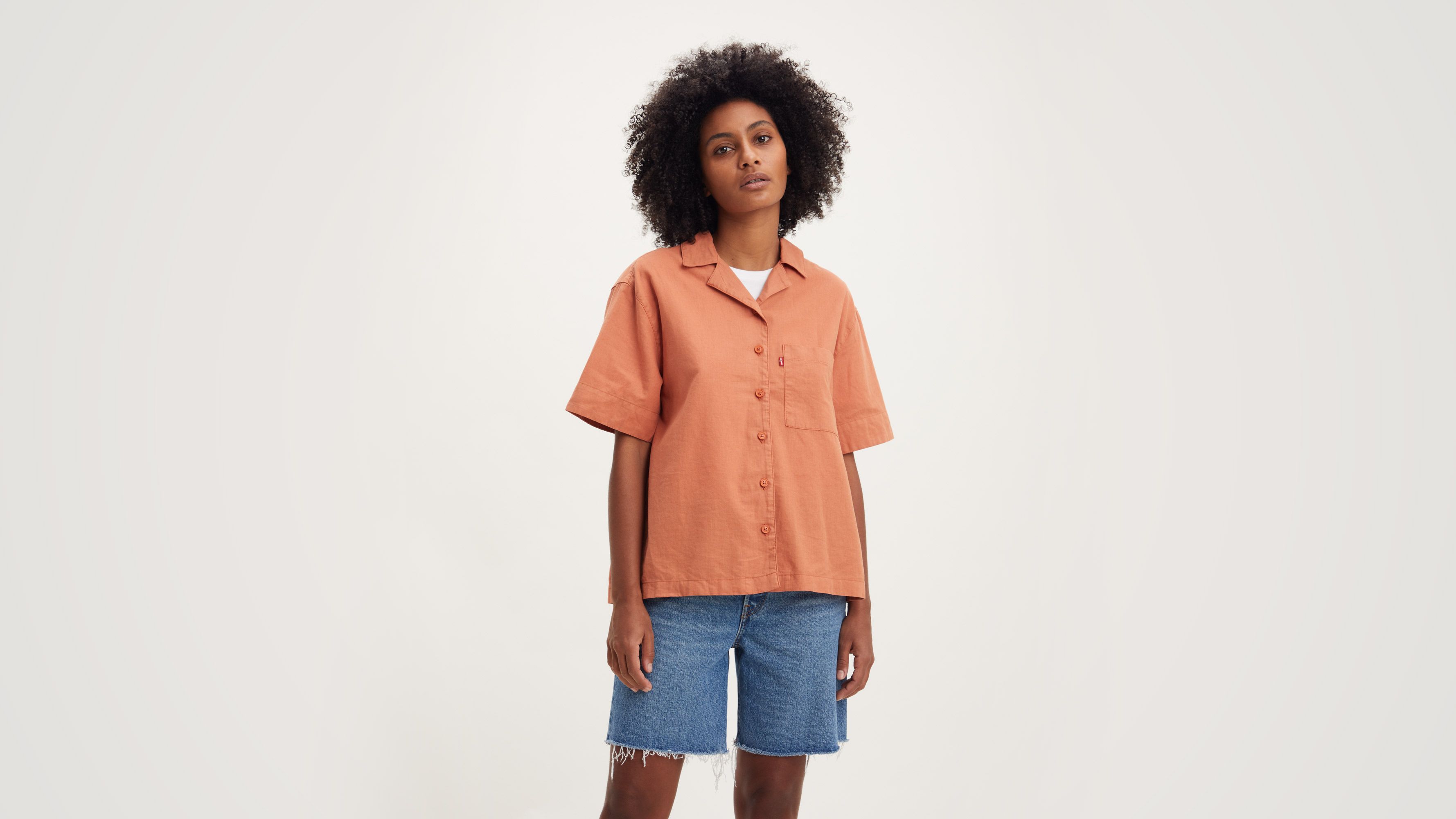 Ari Short Sleeve Resort Shirt - Orange | Levi's® AD