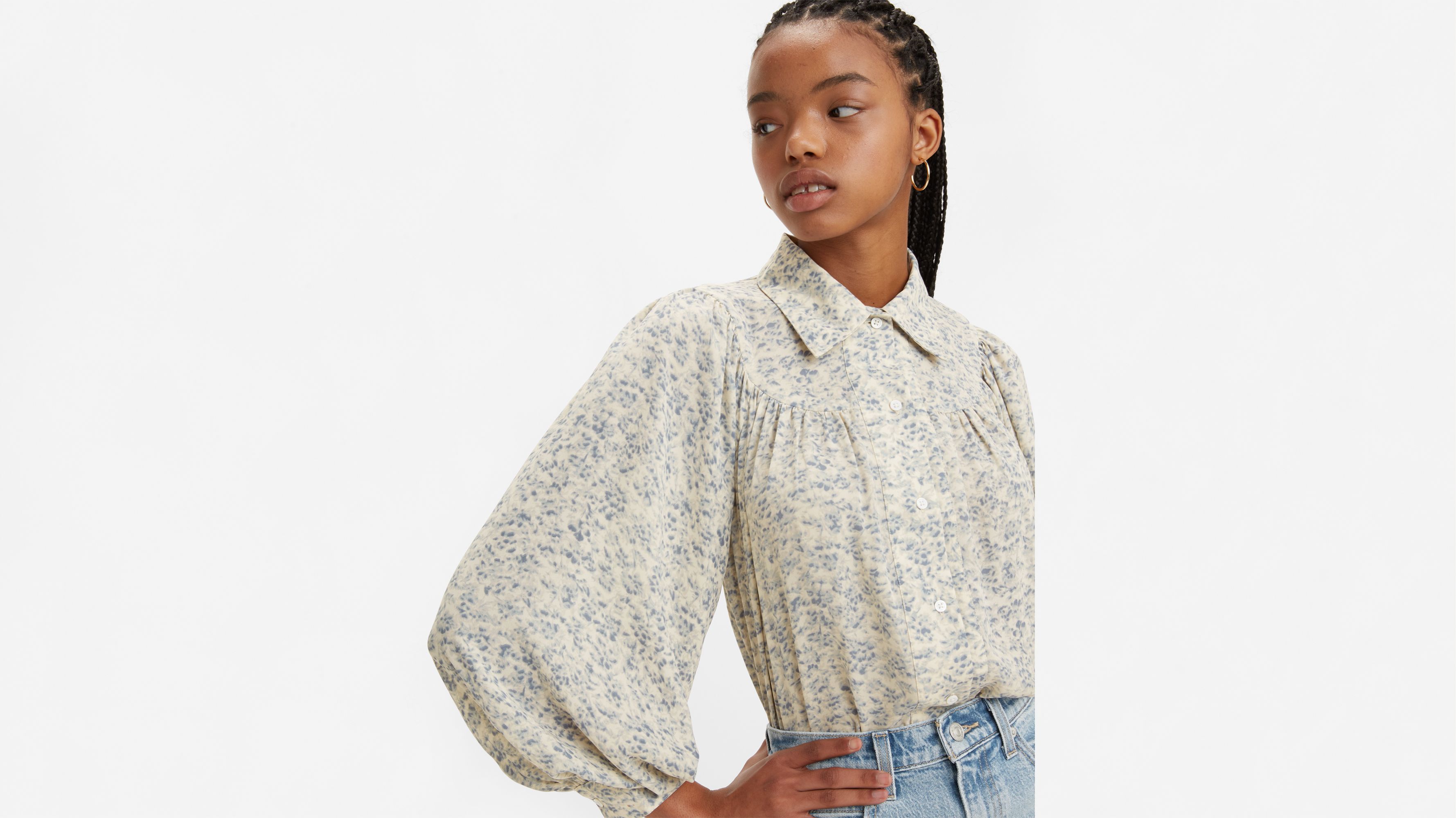 Nisa Femme Yoke Blouse - Blue | Levi's® US