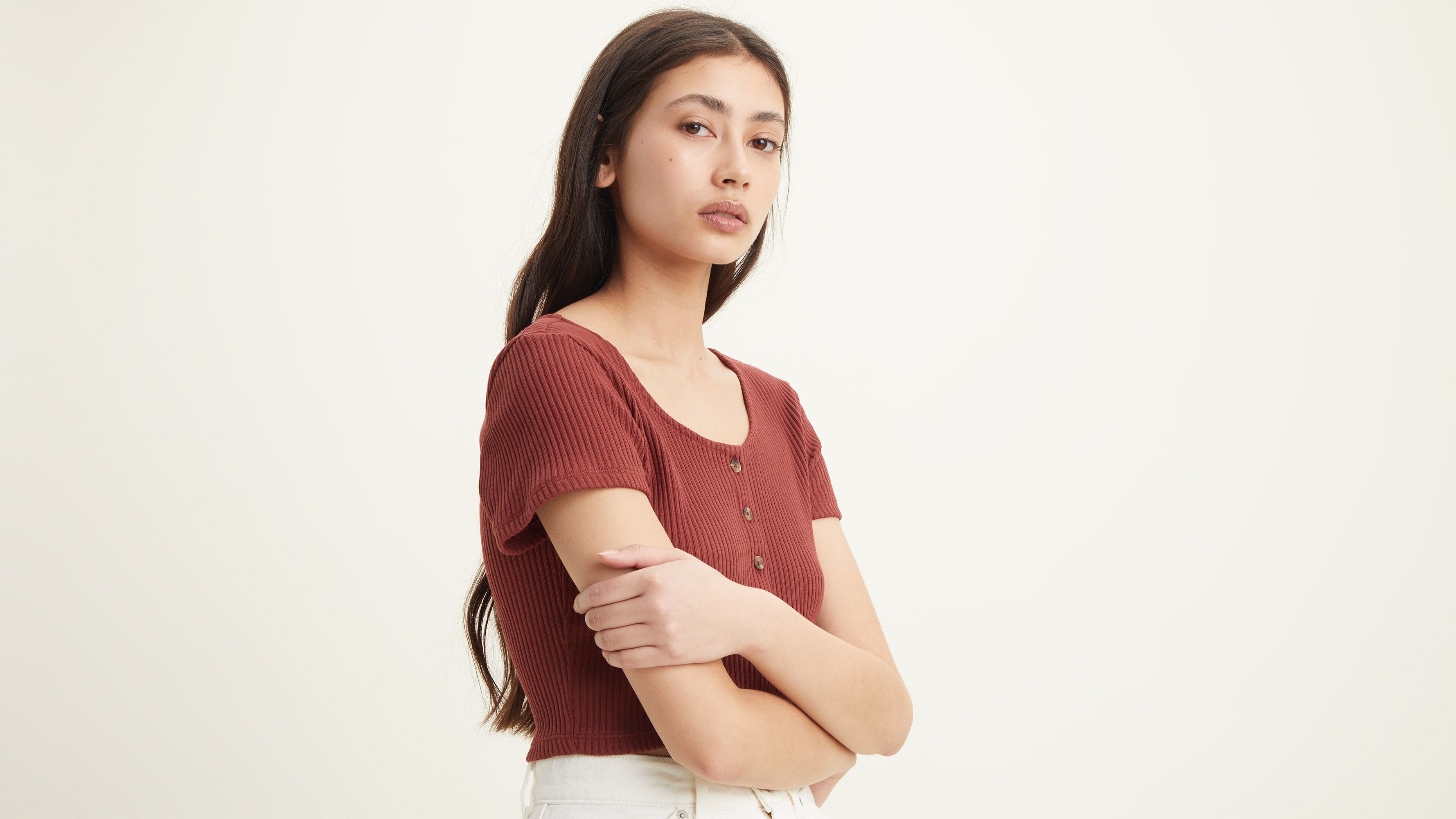 Short Sleeve Rach Top - Red | Levi's® LU