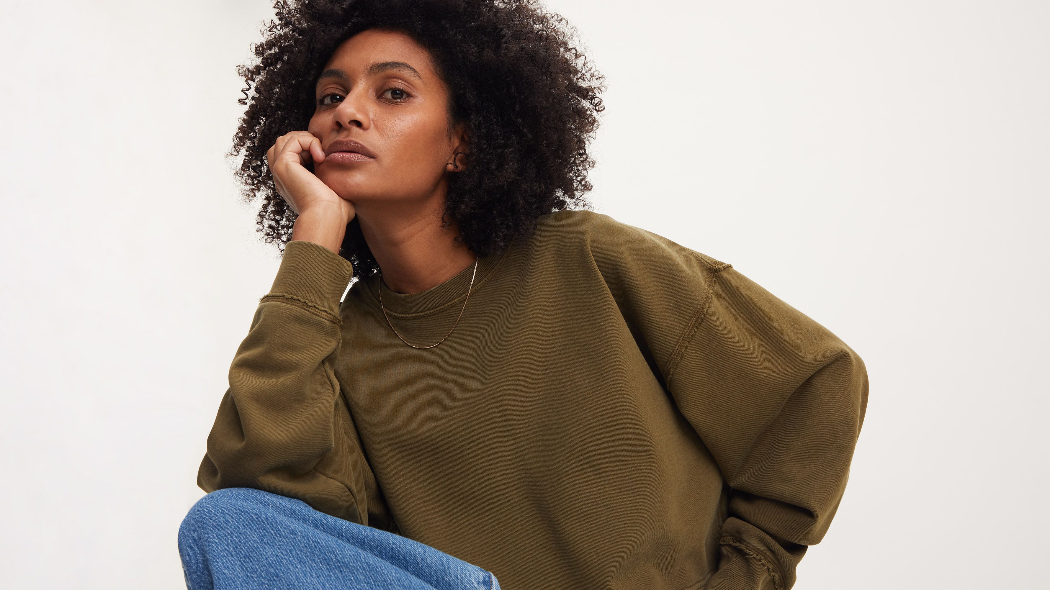 Roonie Cropped Sweatshirt - Green | Levi's® NL