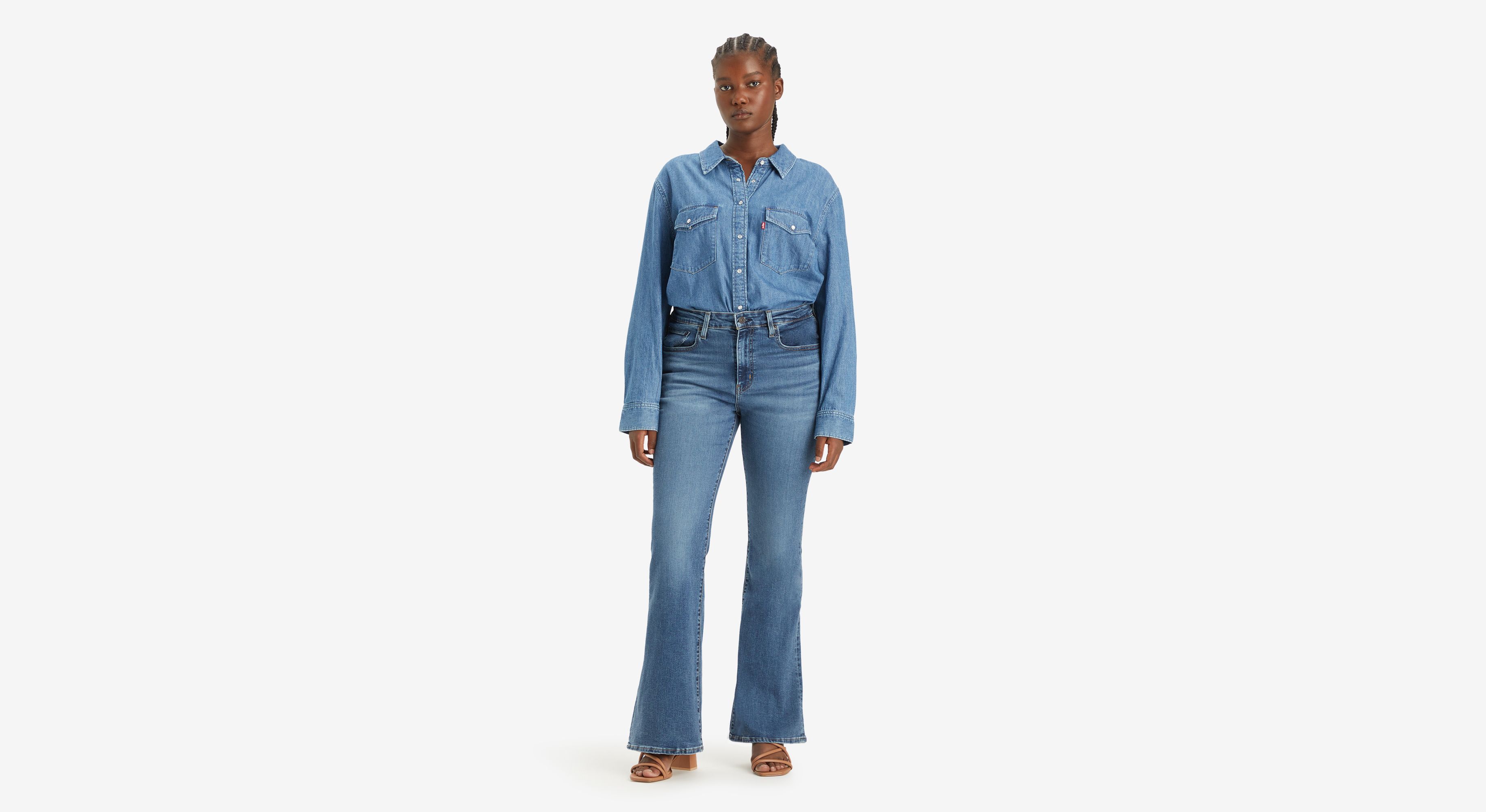 726™ High Rise Flare Jeans - Blue | Levi's® GB