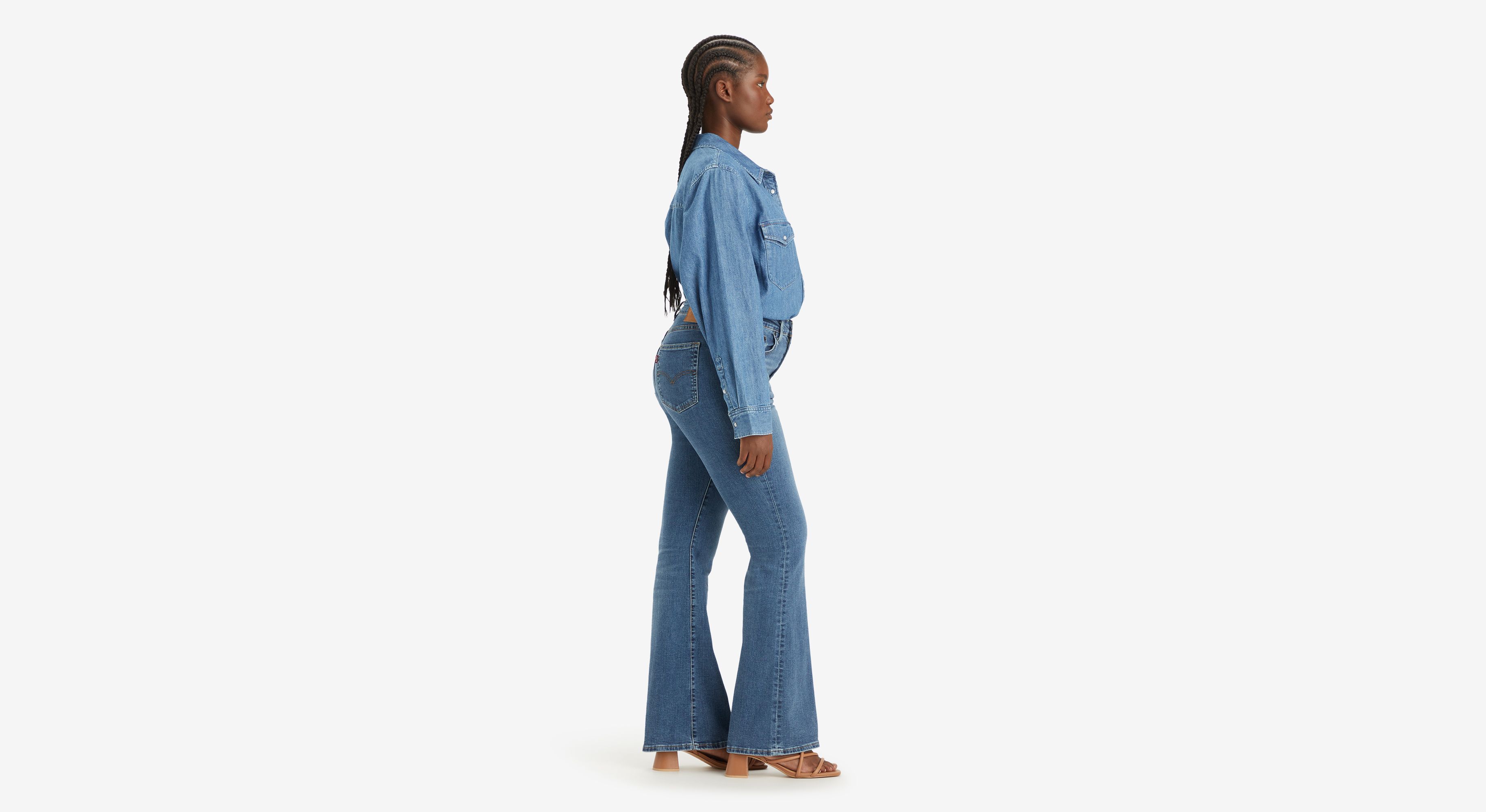 726™ High Rise Flare Jeans - Blue | Levi's® BE