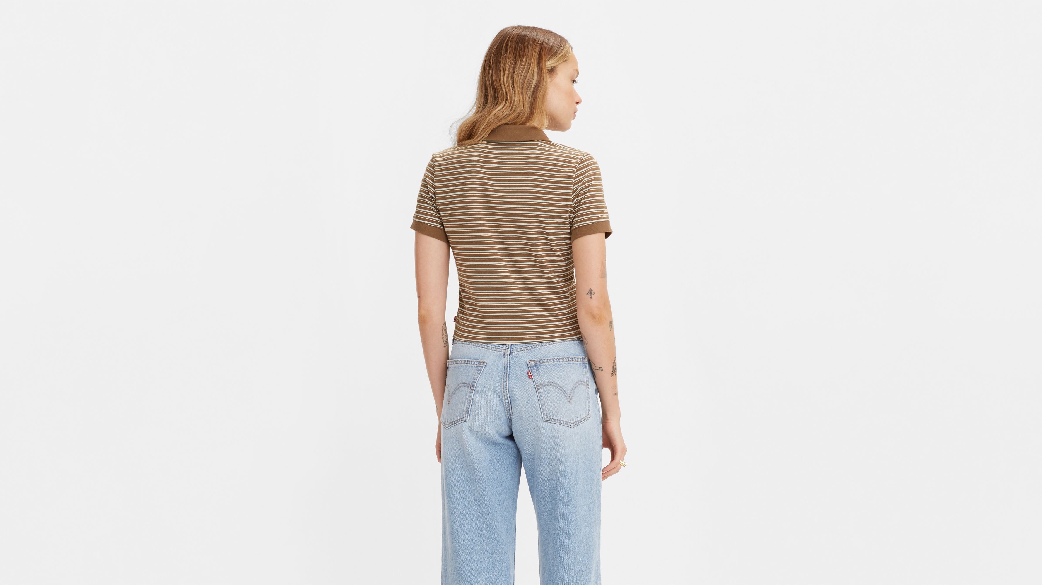 Bonnie Shrunken Polo Shirt - Brown | Levi's® US