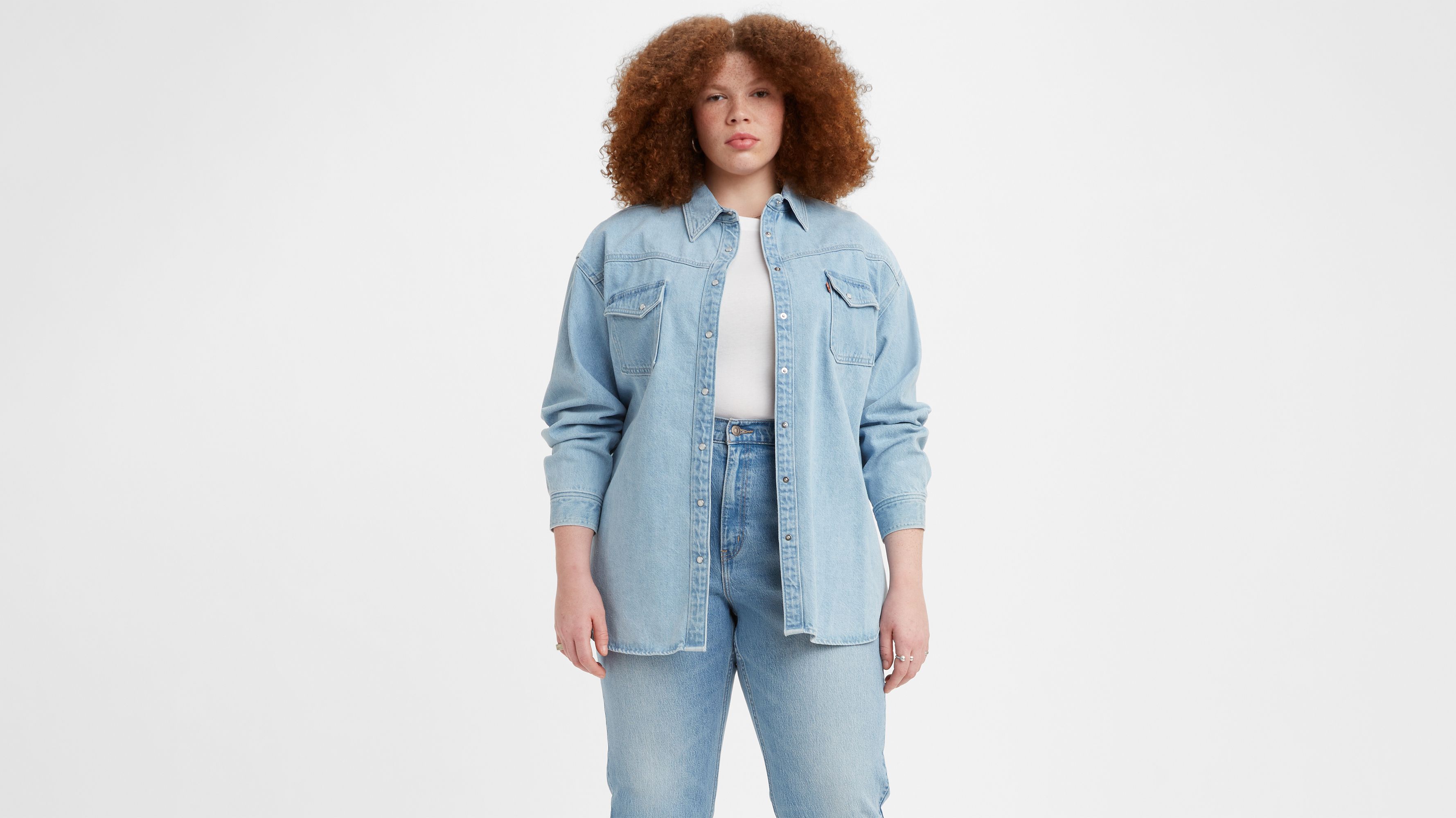 Dorsey Xl Western Shirt (plus Size) - Light Wash | Levi's® US