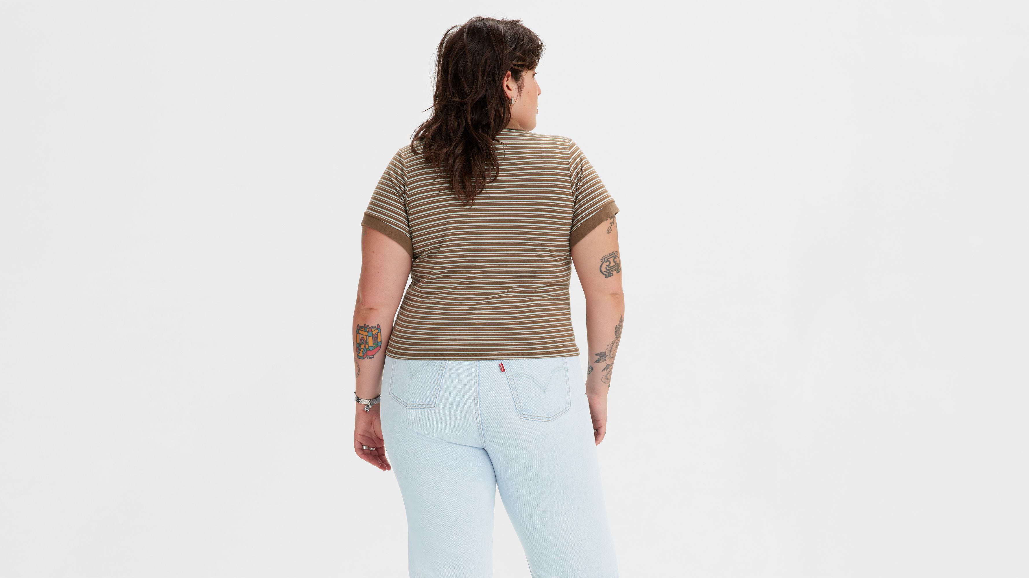 Bonnie Shrunken Polo Shirt (plus Size) - Brown | Levi's® US
