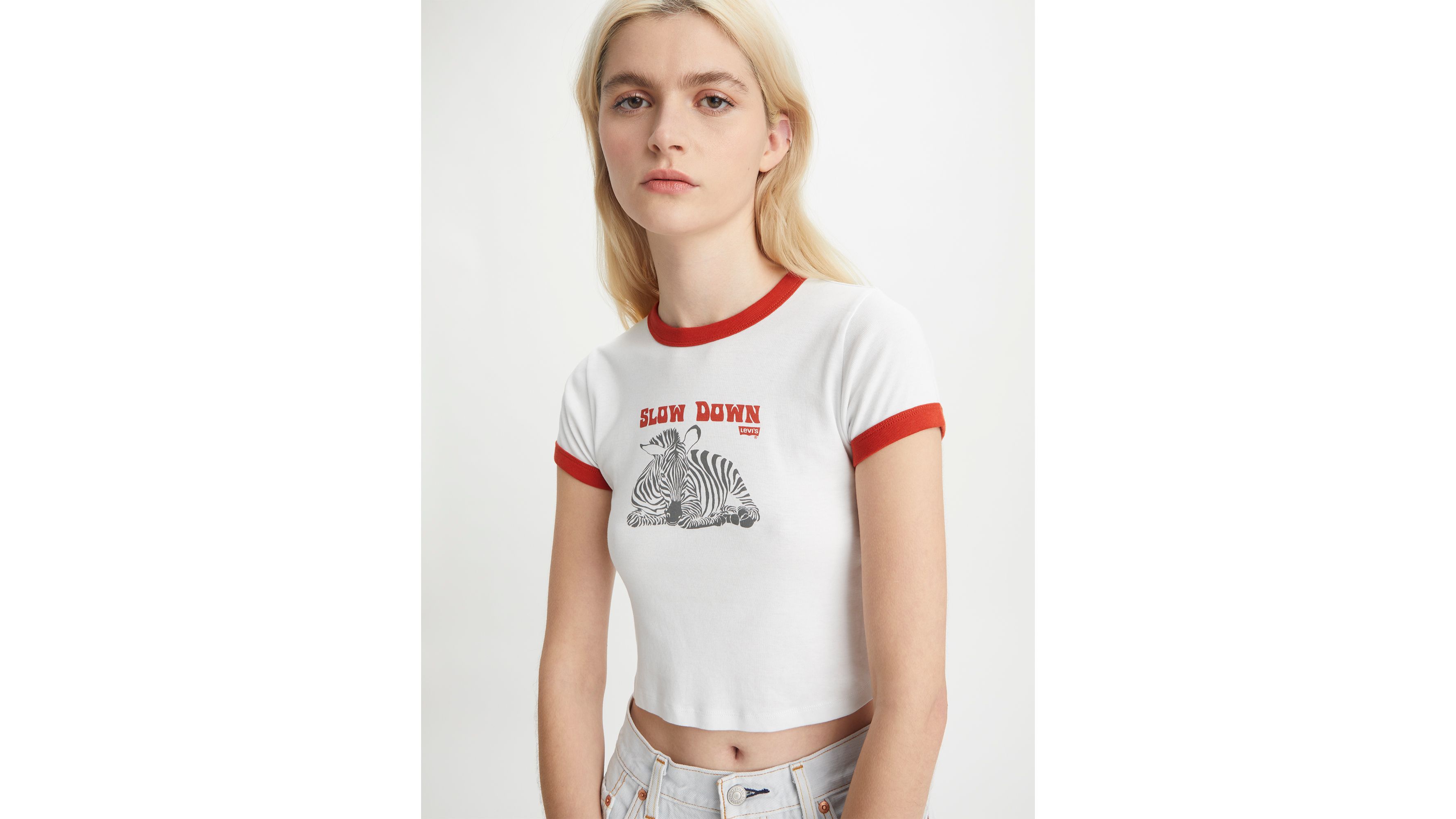 Graphic Ringer Mini T-shirt - Hvid | Levi's® DK