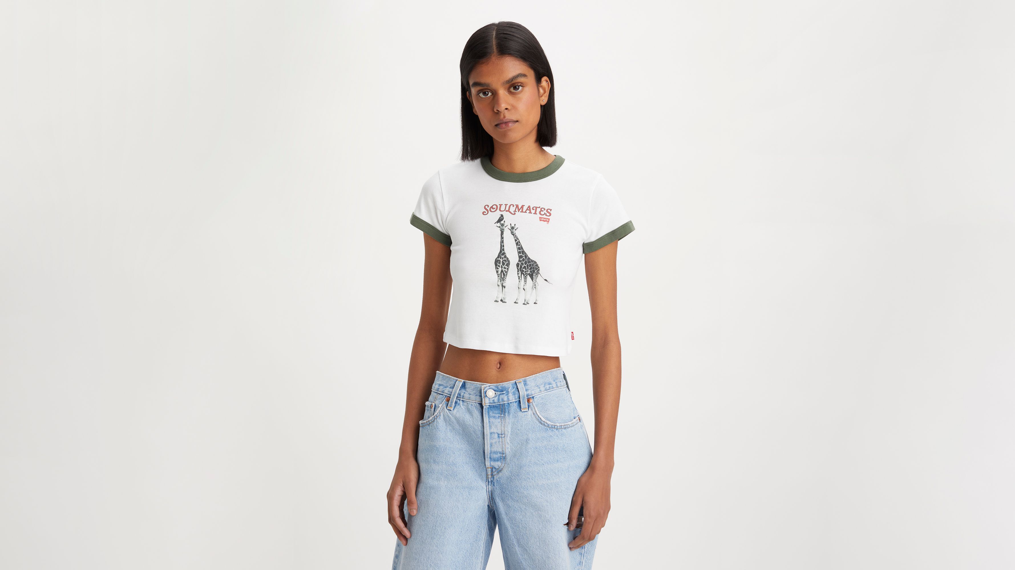 Graphic Ringer Mini Tee - White | Levi's® FR
