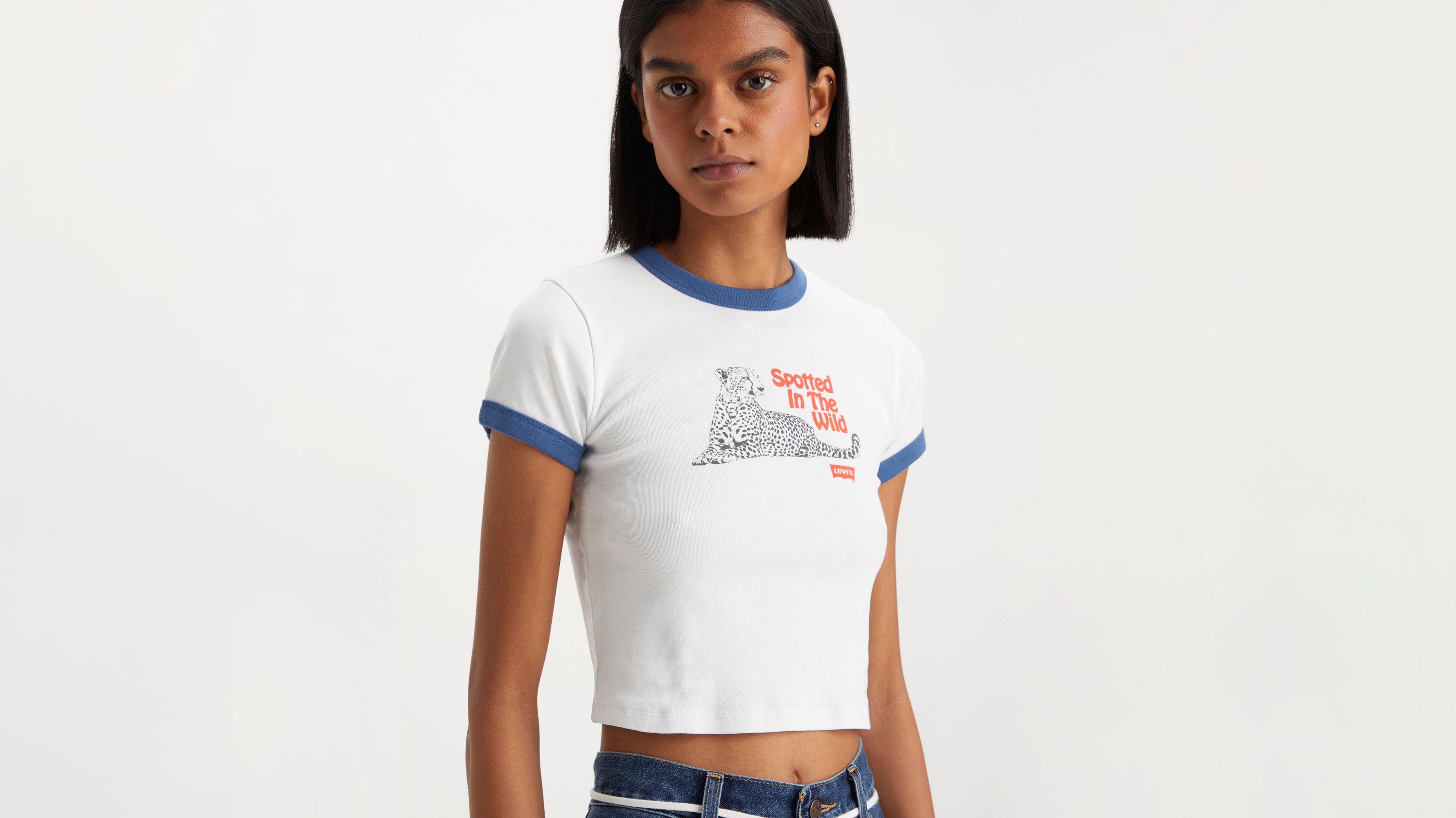 Graphic Ringer Mini Tee - White | Levi's® FR