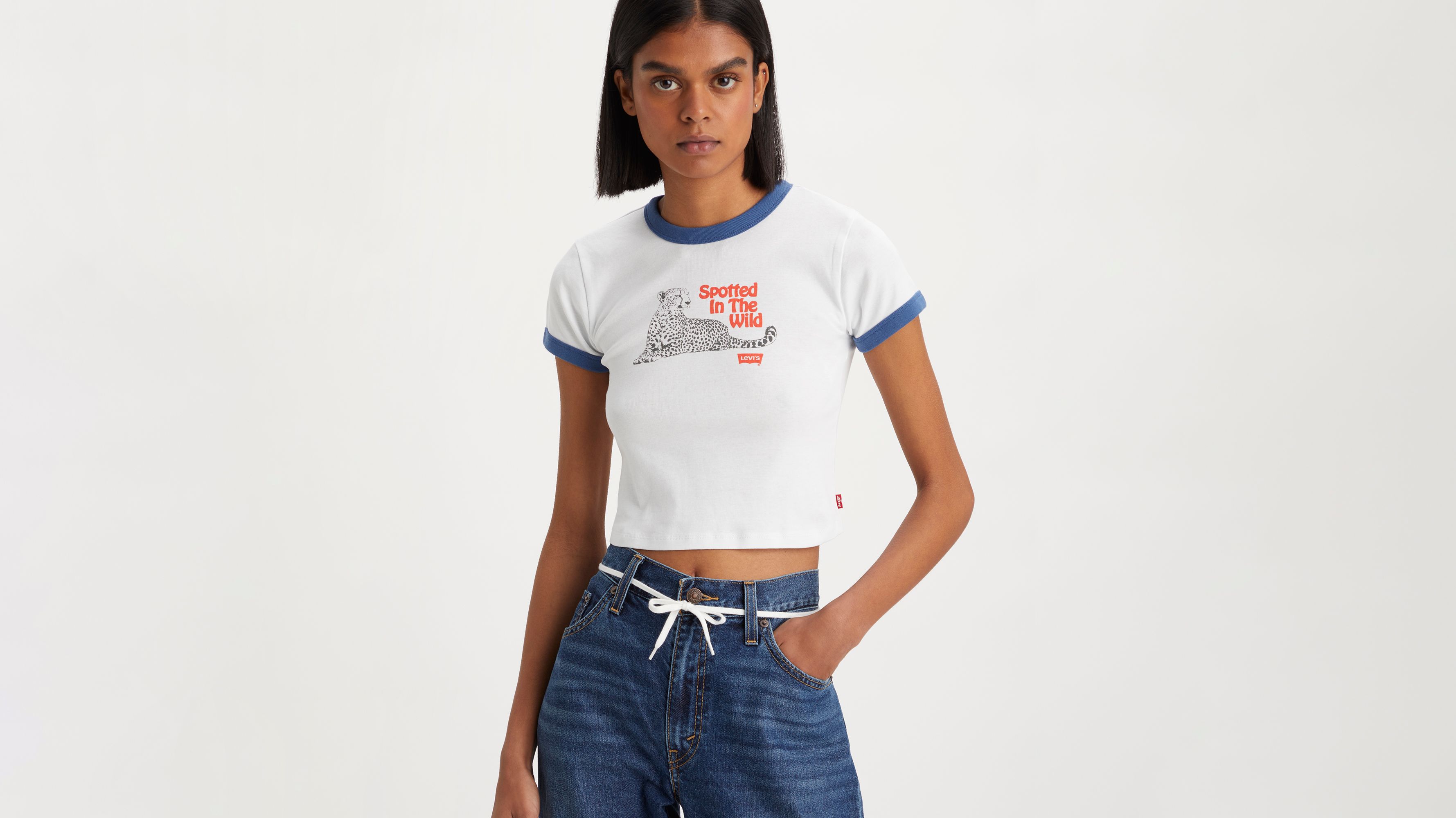 Graphic Ringer Mini Tee - White | Levi's® GB
