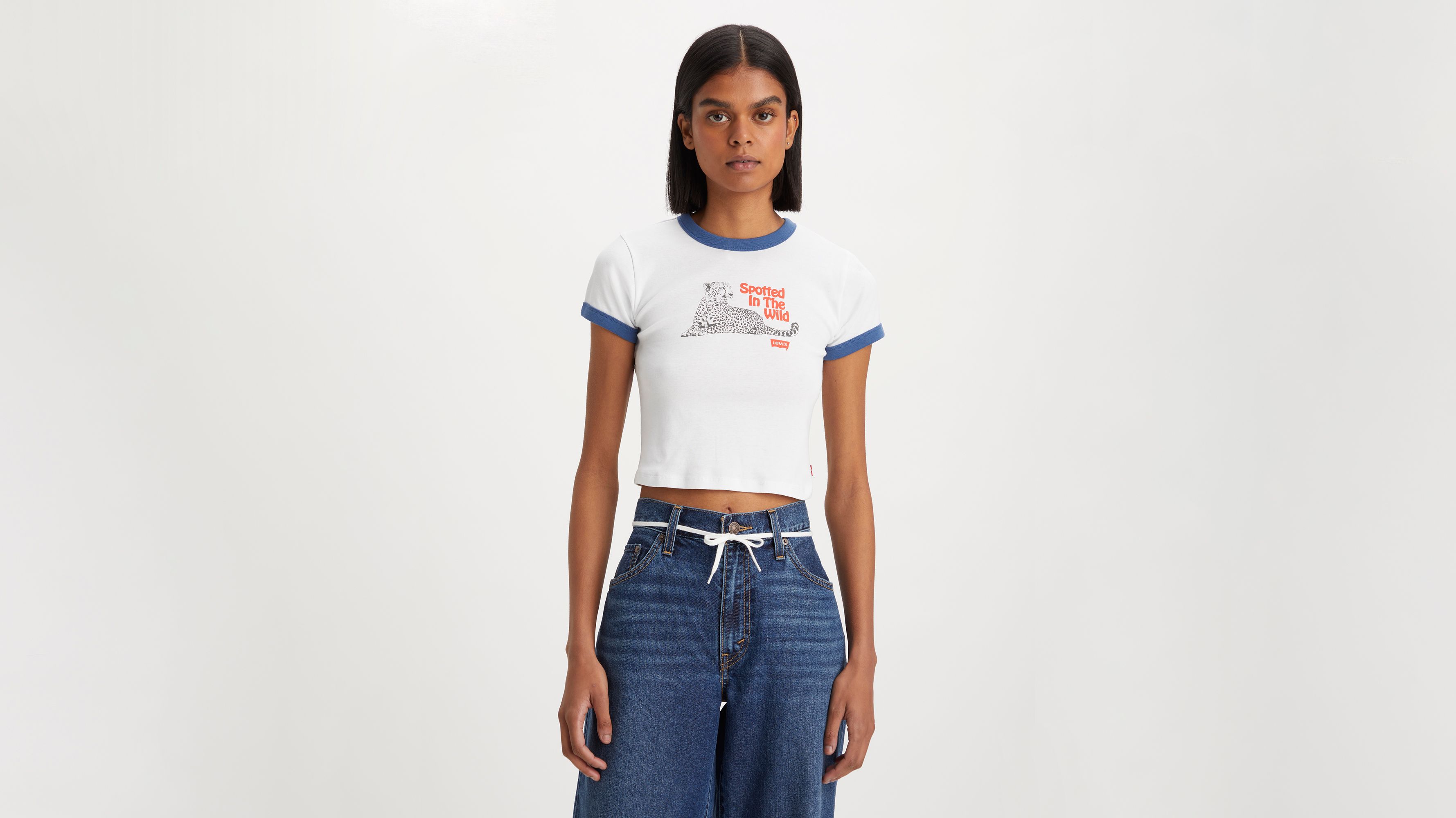 Graphic Ringer Mini Tee - White | Levi's® IT