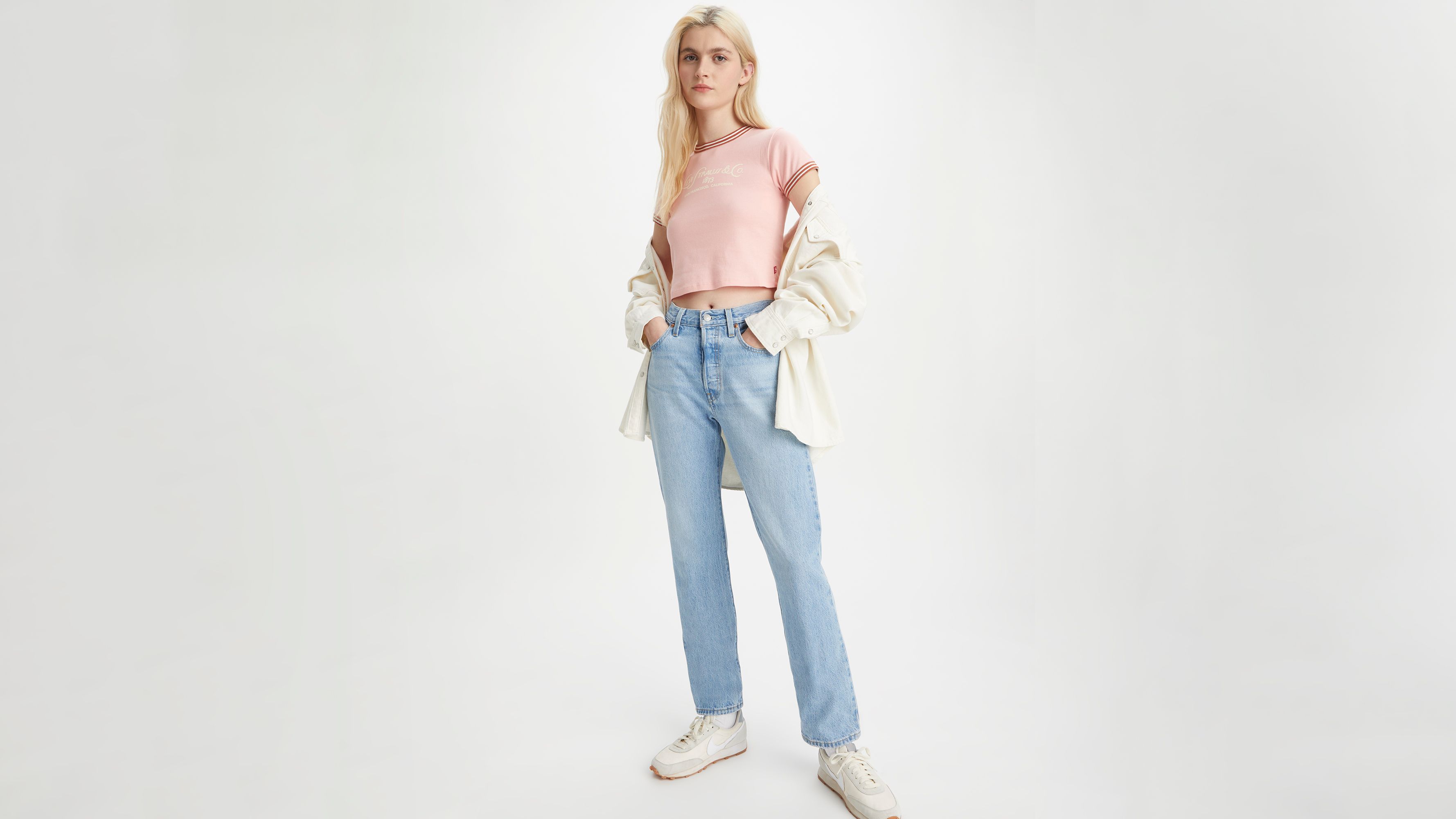 Graphic Ringer Mini Tee - Pink | Levi's® ES