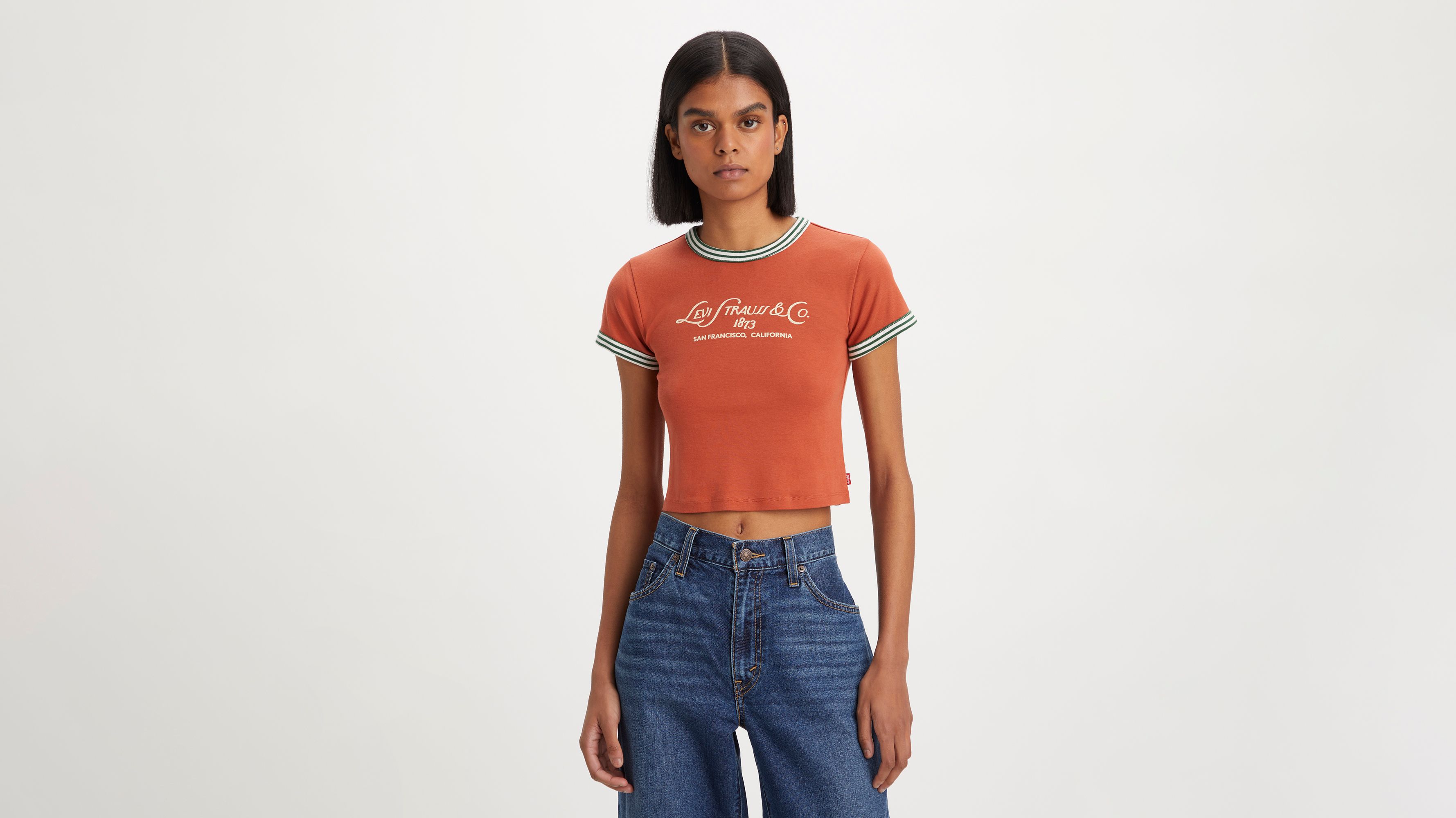 Graphic Ringer Mini Tee - Brown | Levi's® XK