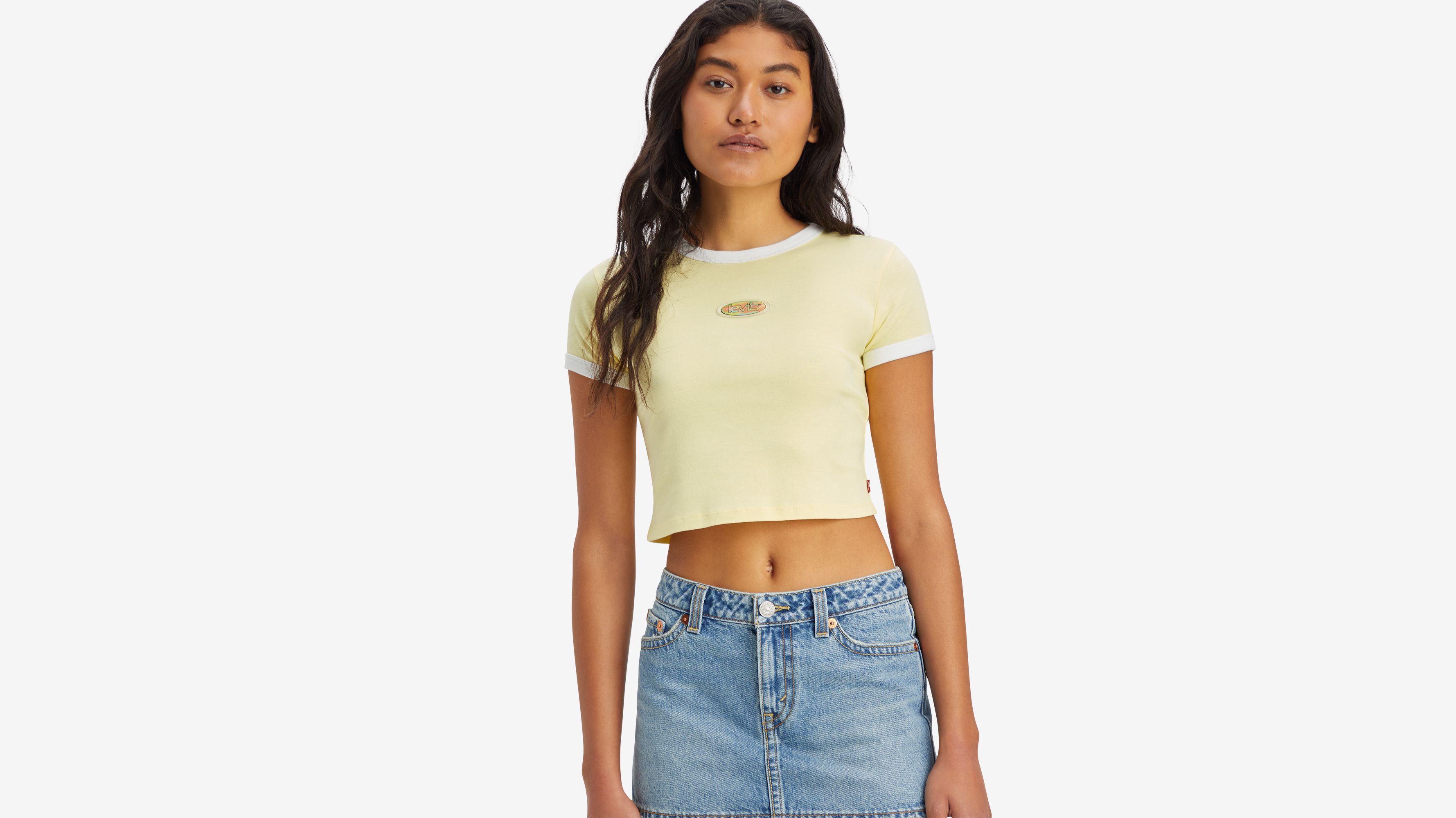 Graphic Ringer Mini Tee - Yellow | Levi's® GB