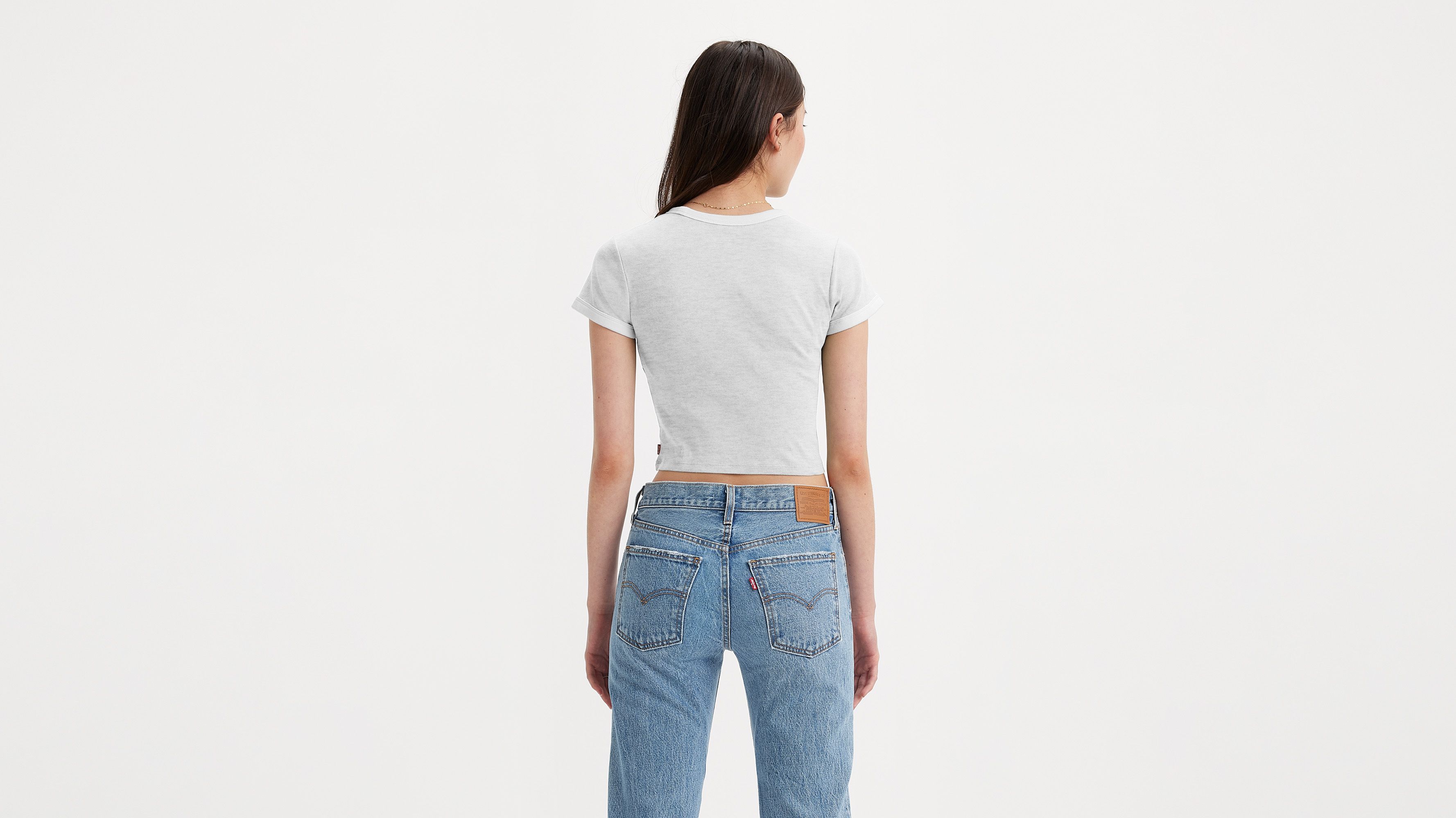 Graphic Ringer Mini T-shirt - Grey | Levi's® US
