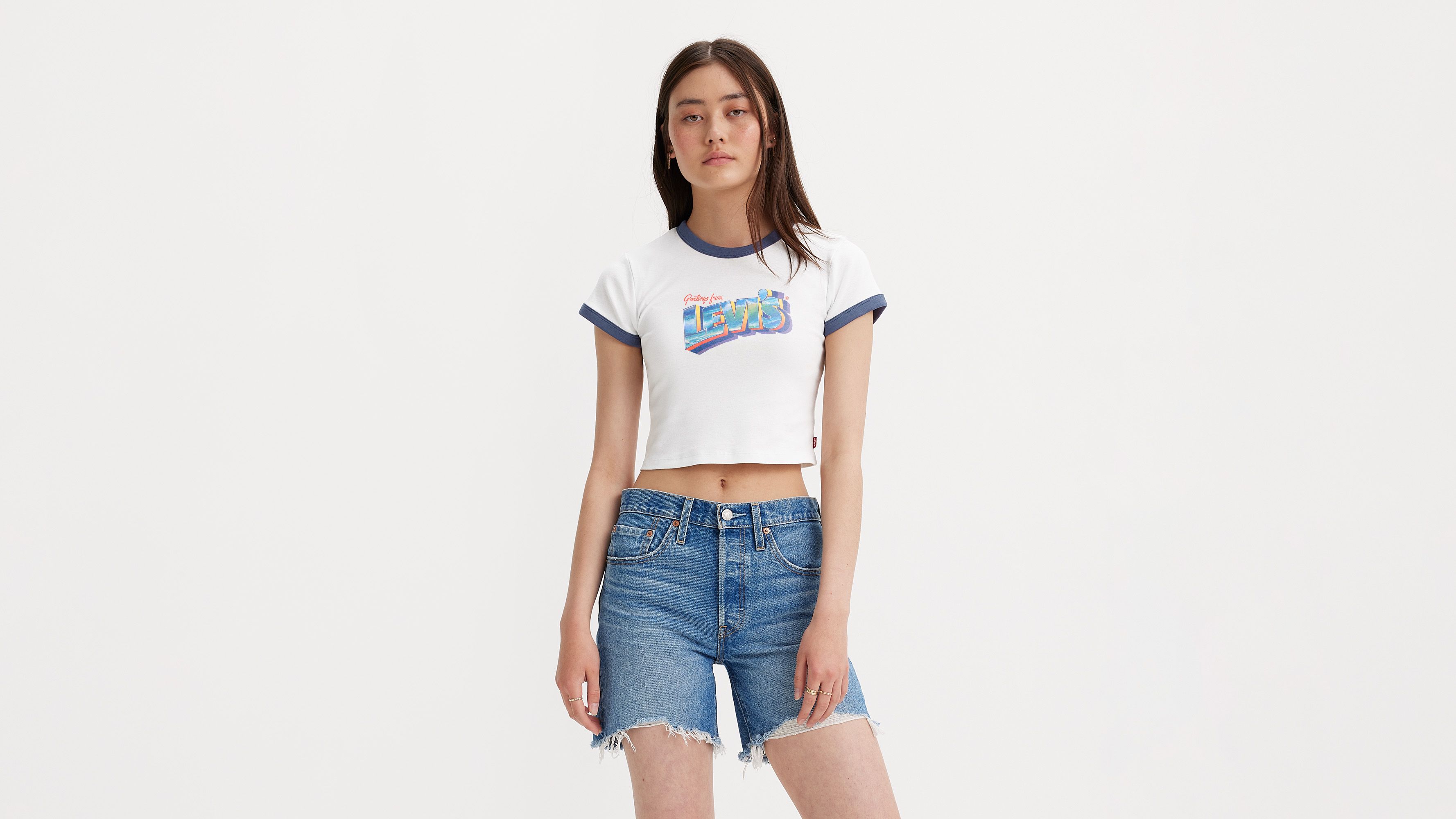 Graphic Ringer Mini T-shirt - White | Levi's® US