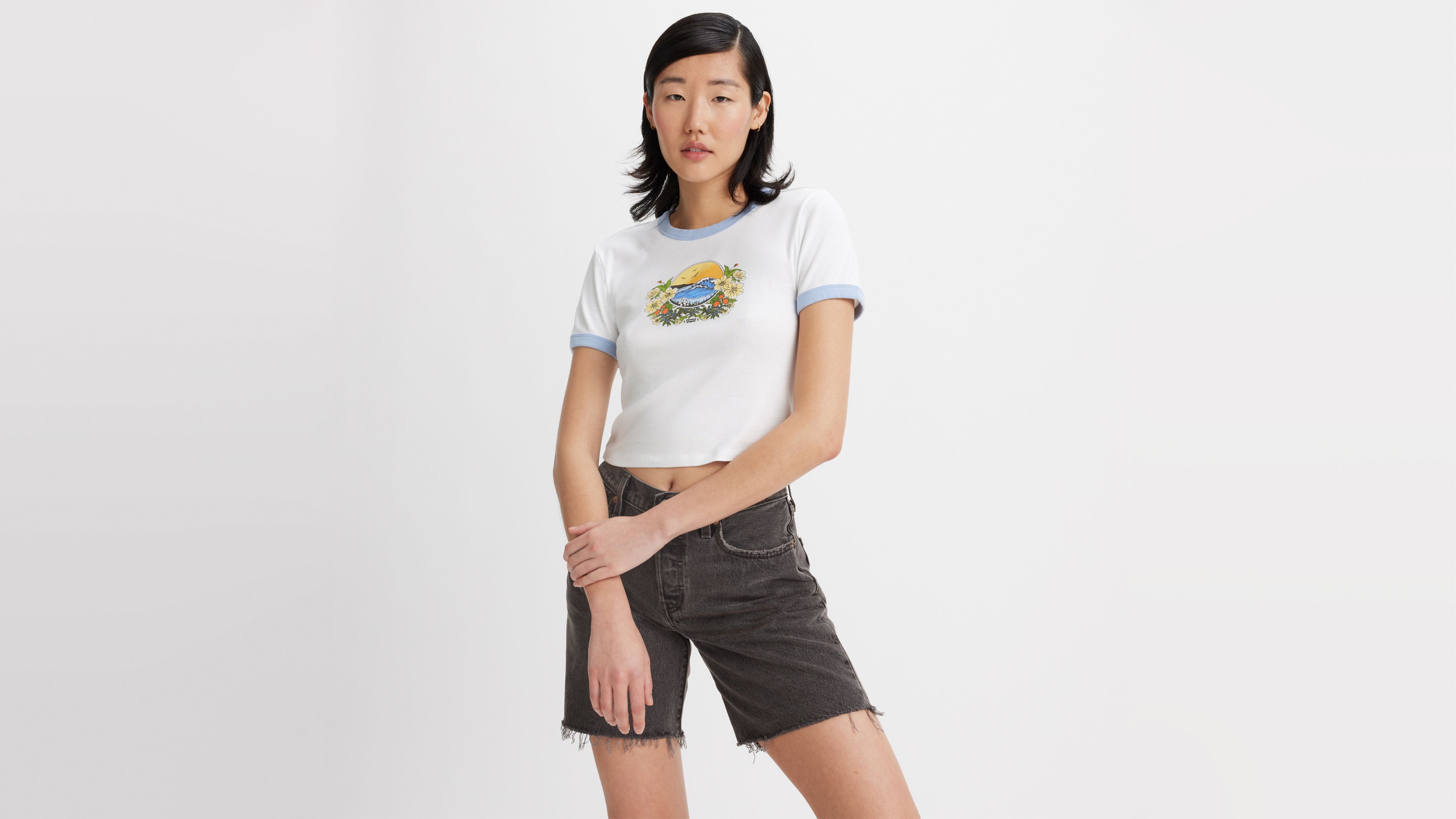 Graphic Ringer Mini T-shirt - White | Levi's® US