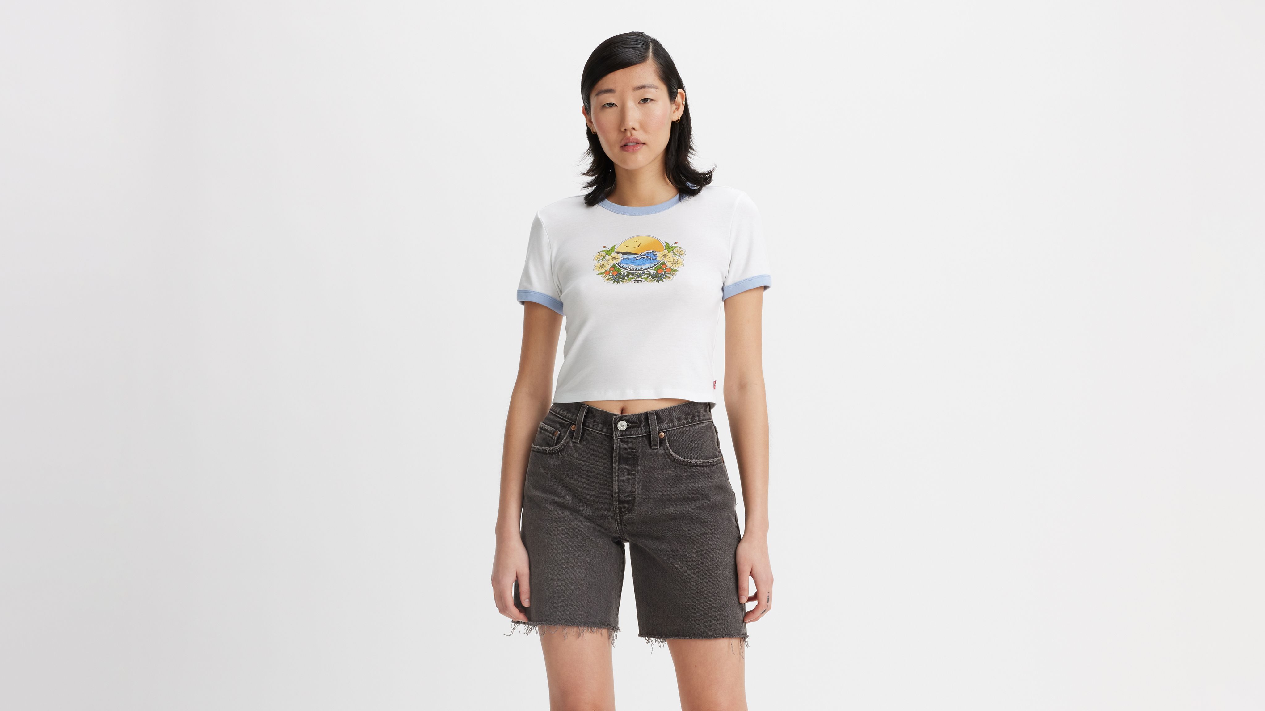 Graphic Ringer Mini T-shirt - White | Levi's® US